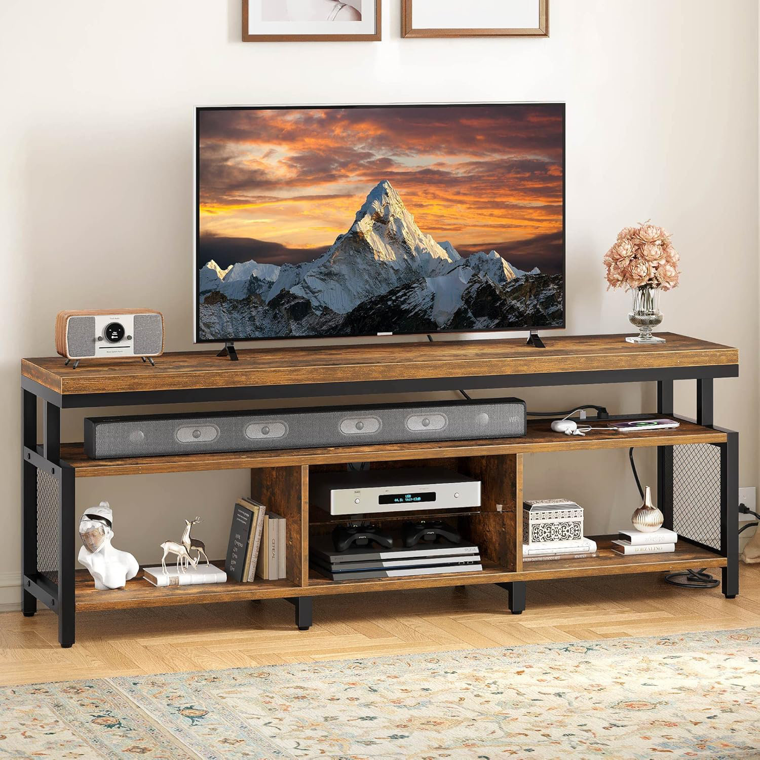 Ivy Bronx LED Television Stands w/Power Outlets for 70/65 inch, Modern ...