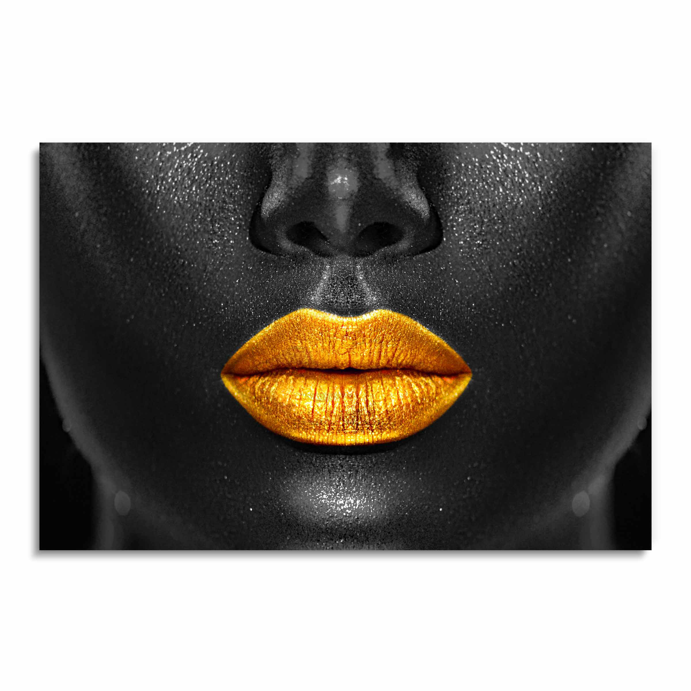 Mercer41 Black and Golden Lips, Lipstick and Beauty, Fashion Model ...
