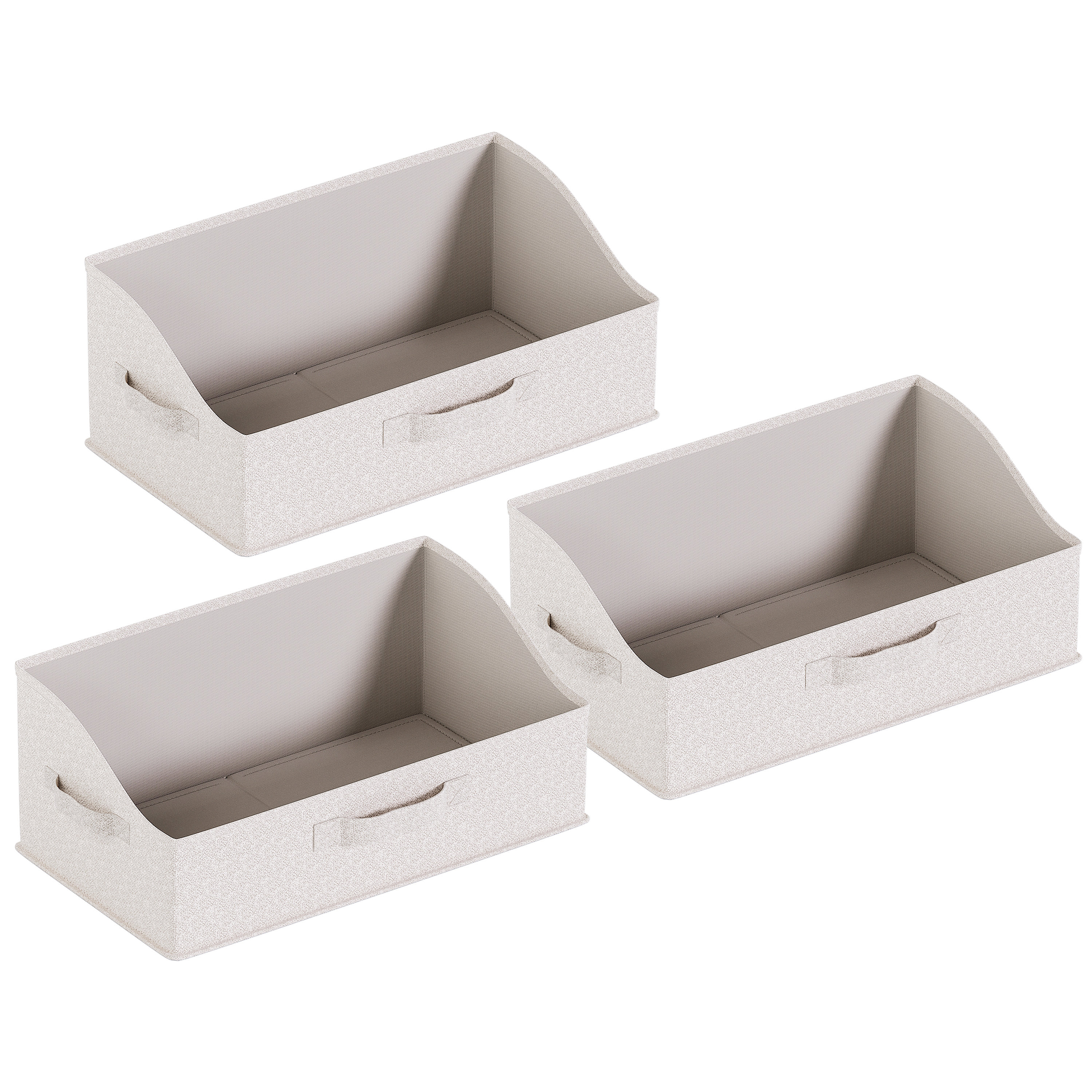 Ebern Designs 3 Pack Collapsible Trapezoid Storage Bins Box - Set of 3 ...
