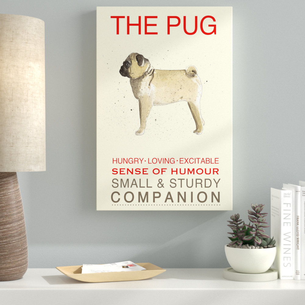 Tucker Murphy Pet™ 'Pug Print' Graphic Art Print on Wrapped Canvas ...