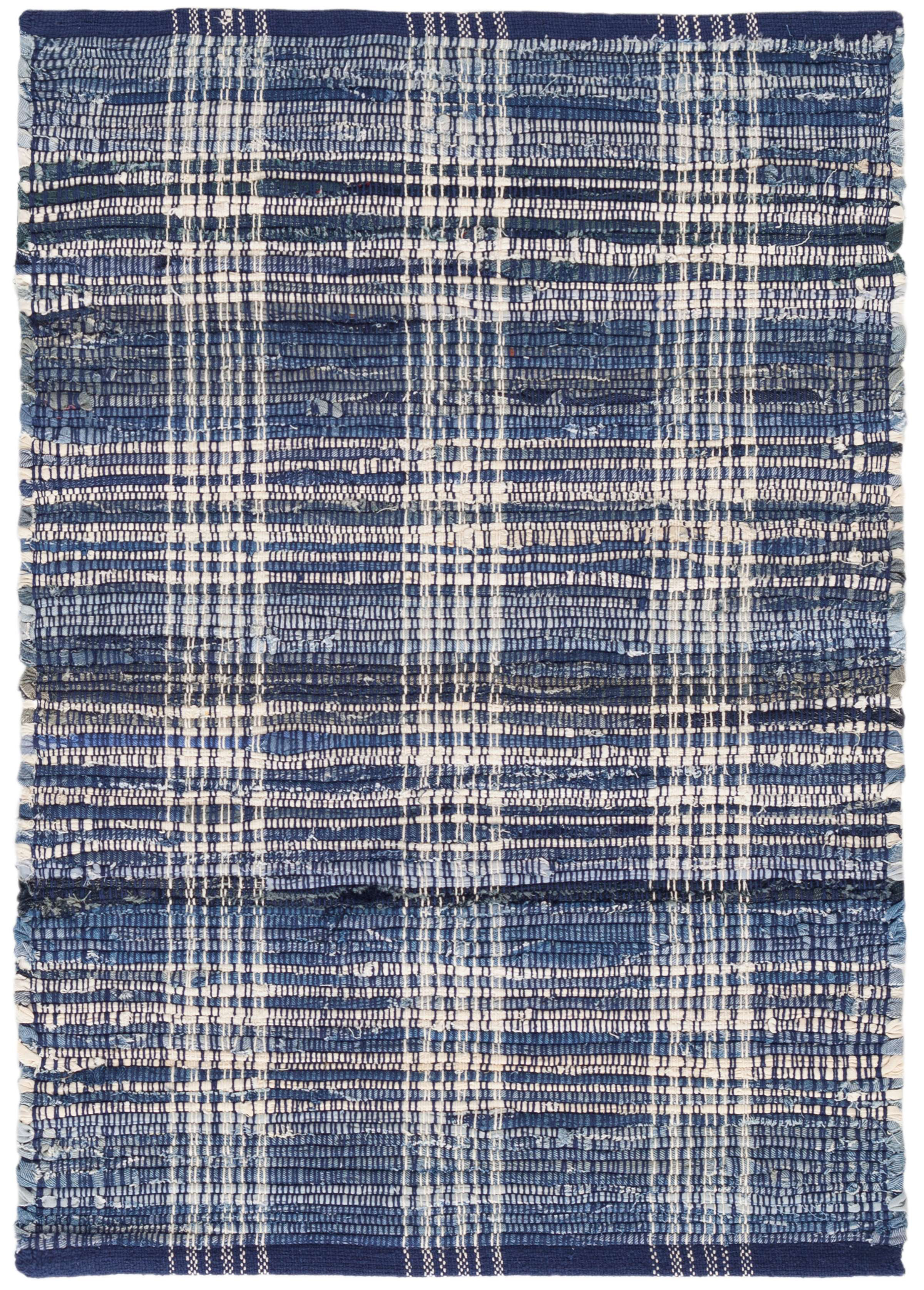 Dash and Albert Rugs Denim Plaid Handwoven Cotton Rug & Reviews | Perigold