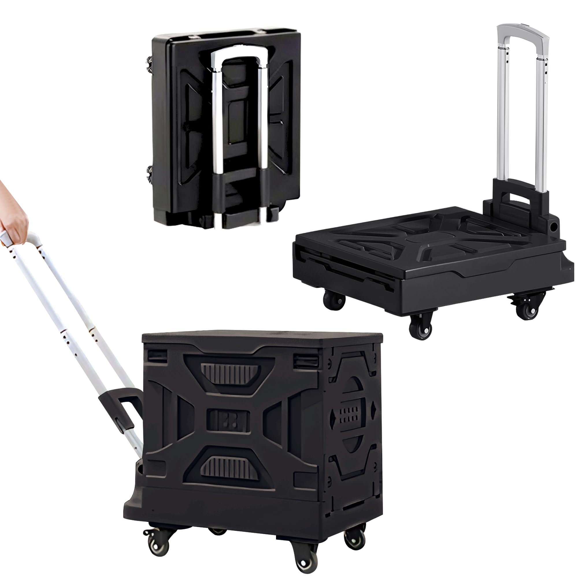 MIBOPA Rolling Carts with Wheels, Foldable Utility Cart | Wayfair