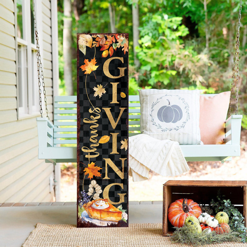 The Holiday Aisle® Thanksgiving Door Mural | Wayfair