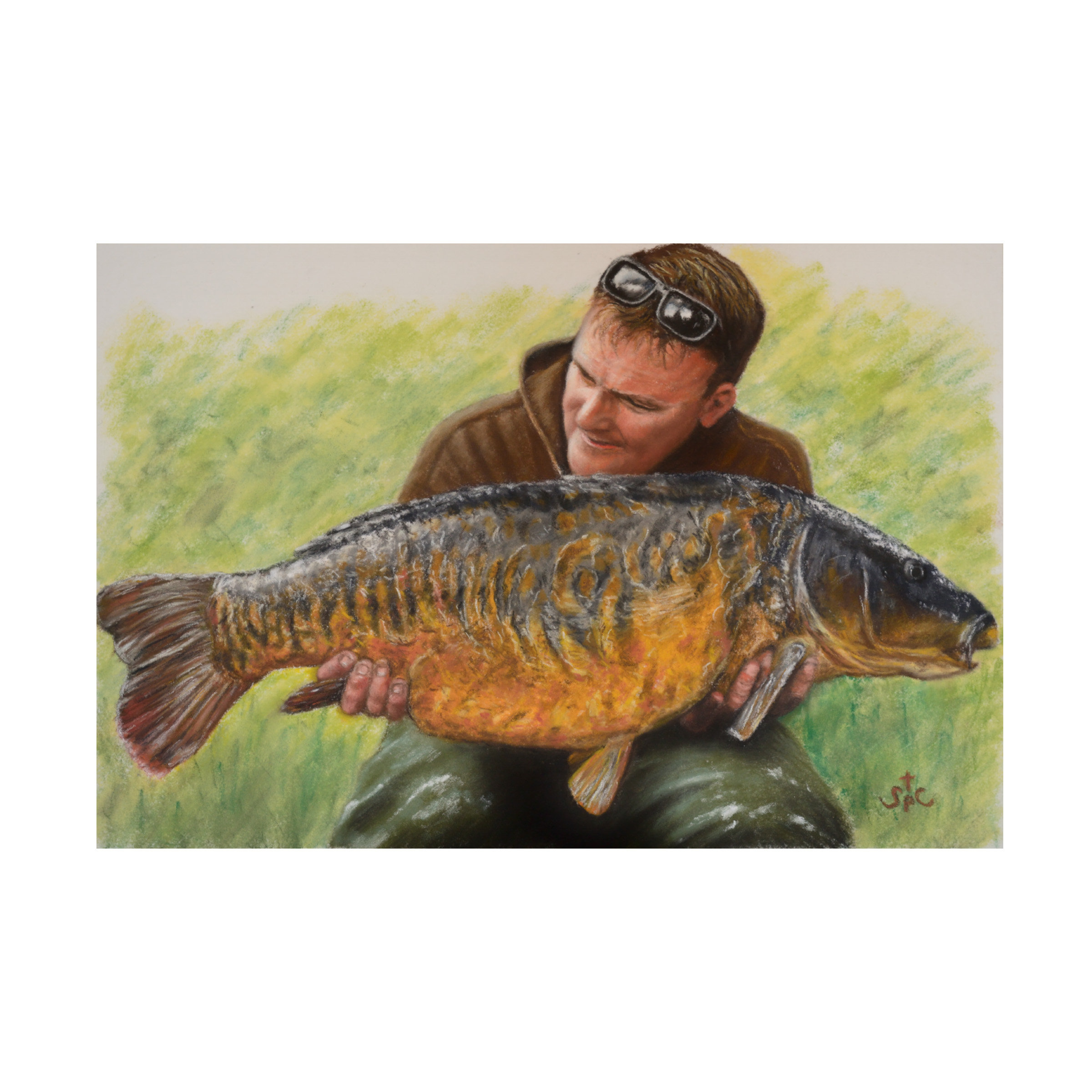 Winston Porter Fisherman And Mirror Carp by Steve Crockett Canvas Art ...