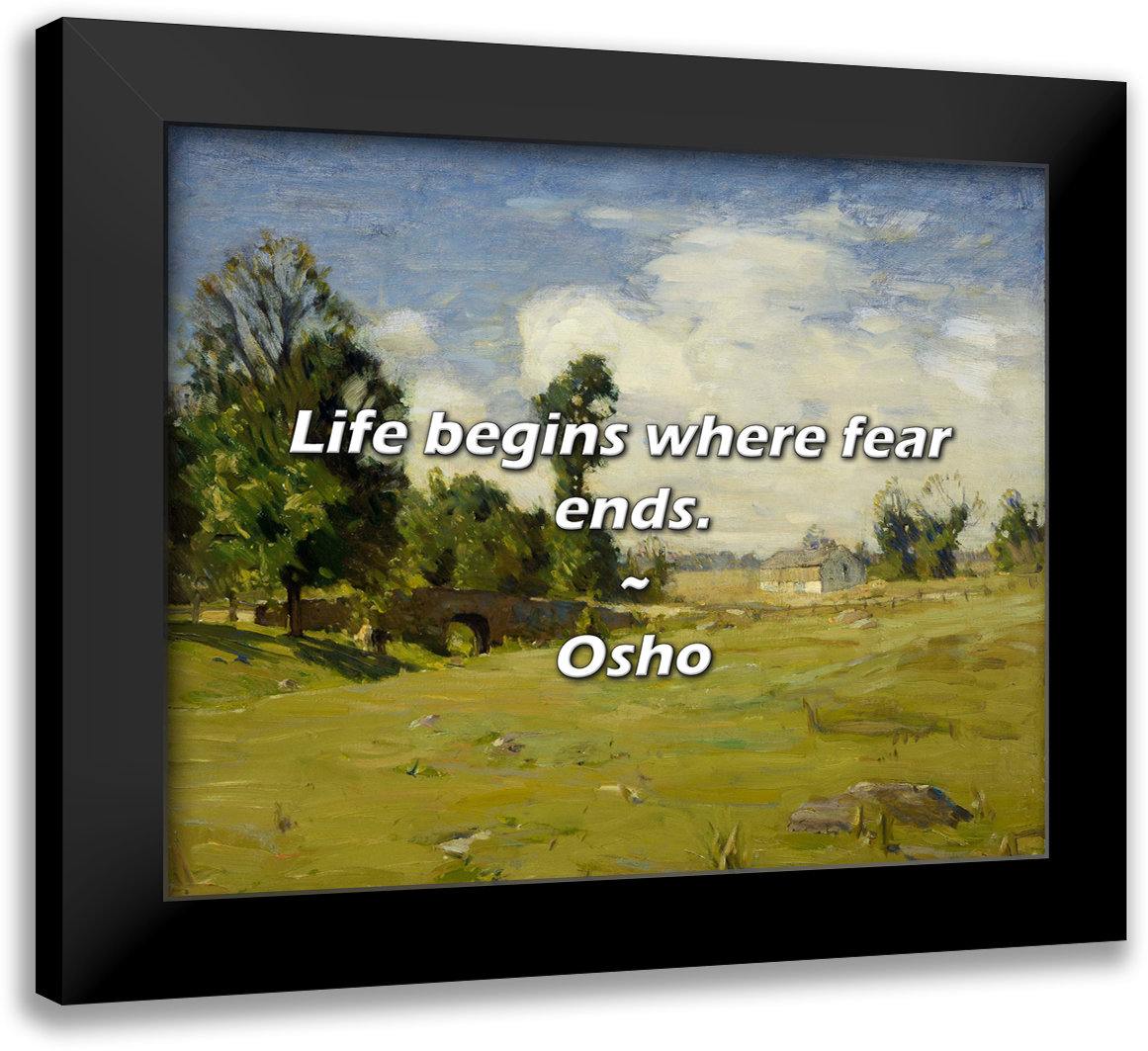 Latitude Run® Osho Quote: Life begins where fear ends. | Wayfair