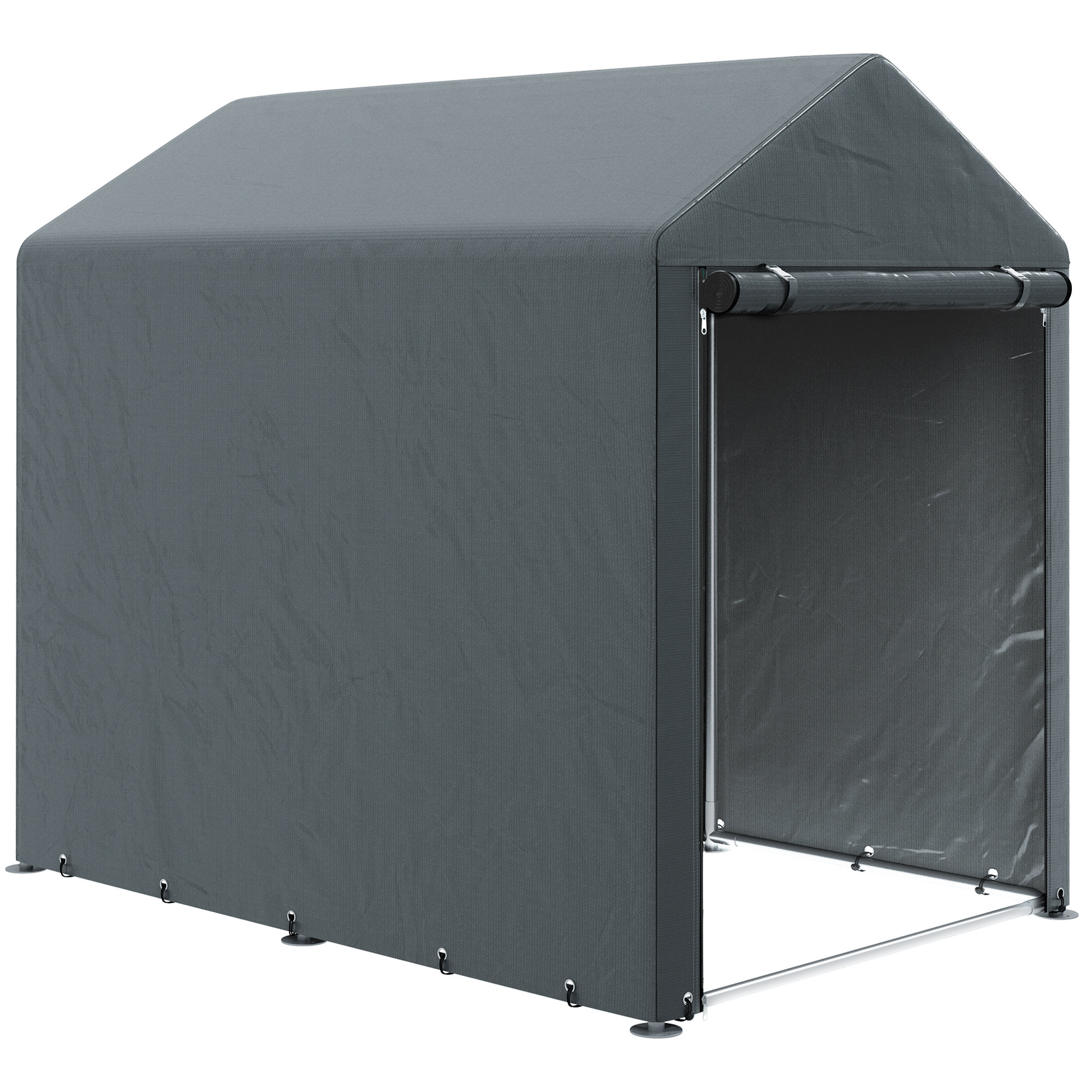 Outsunny 4 x 6ft Outdoor Storage Shed Tent for Motorcycle Bike Garden ...