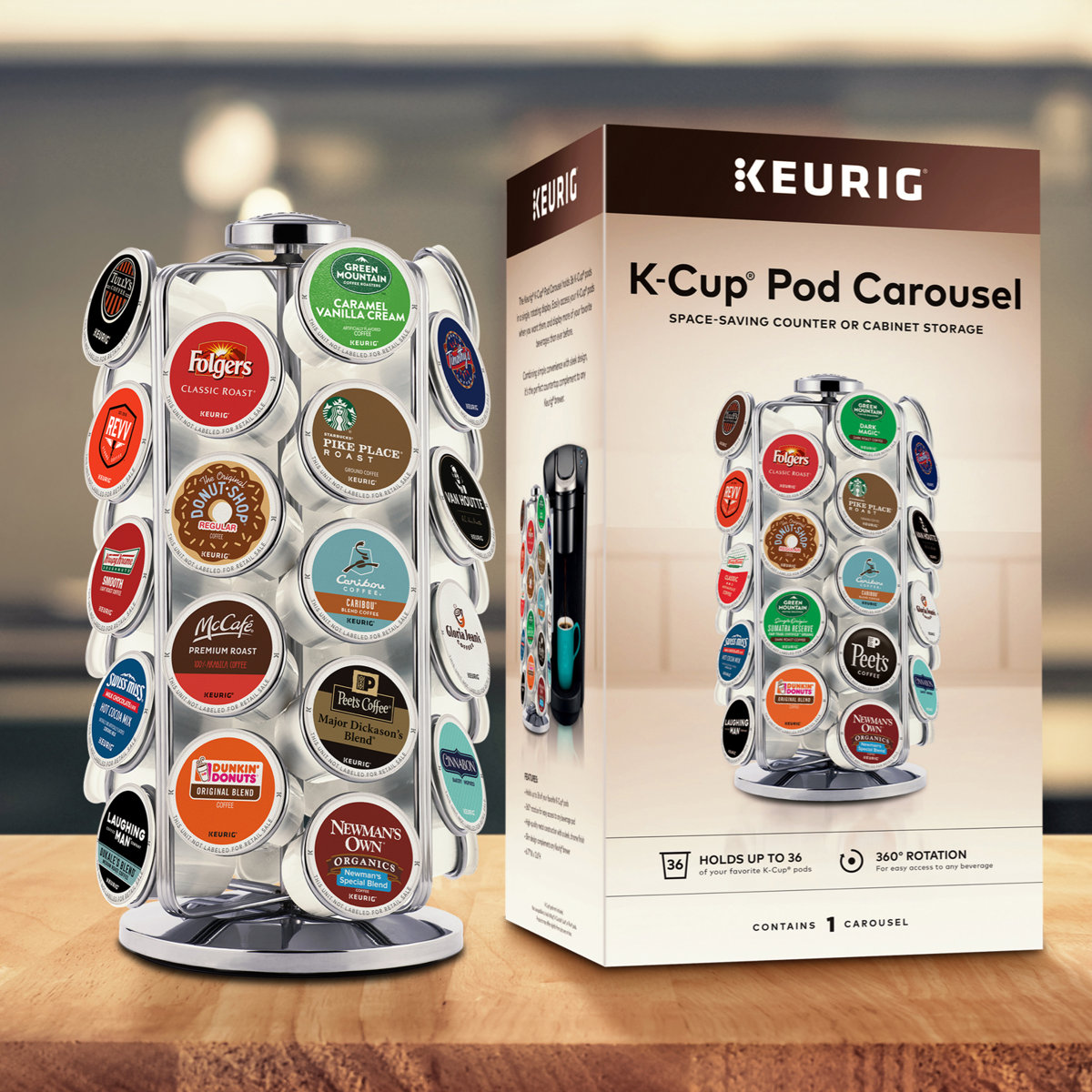 Keurig Coffee Pod Storage Carousel, Holds 36 K-Cup Pods & Reviews | Wayfair
