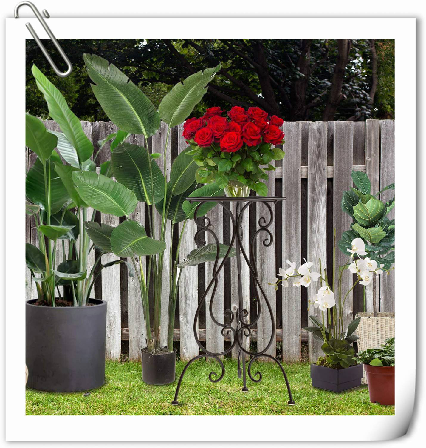 Charlton Home® Metal Plant Stand, 22.5Inch Tall Heavy Duty Flower Pot ...