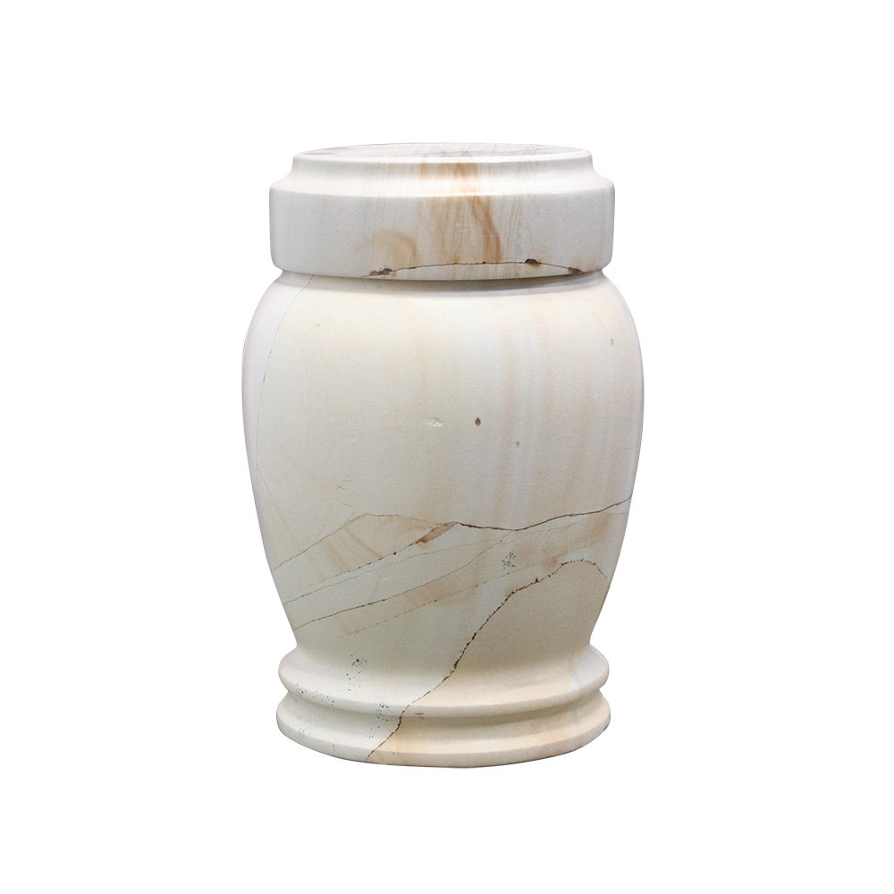 Bello Treasure Marble Keepsake Cremation Urn For Ashes, Teak | Wayfair