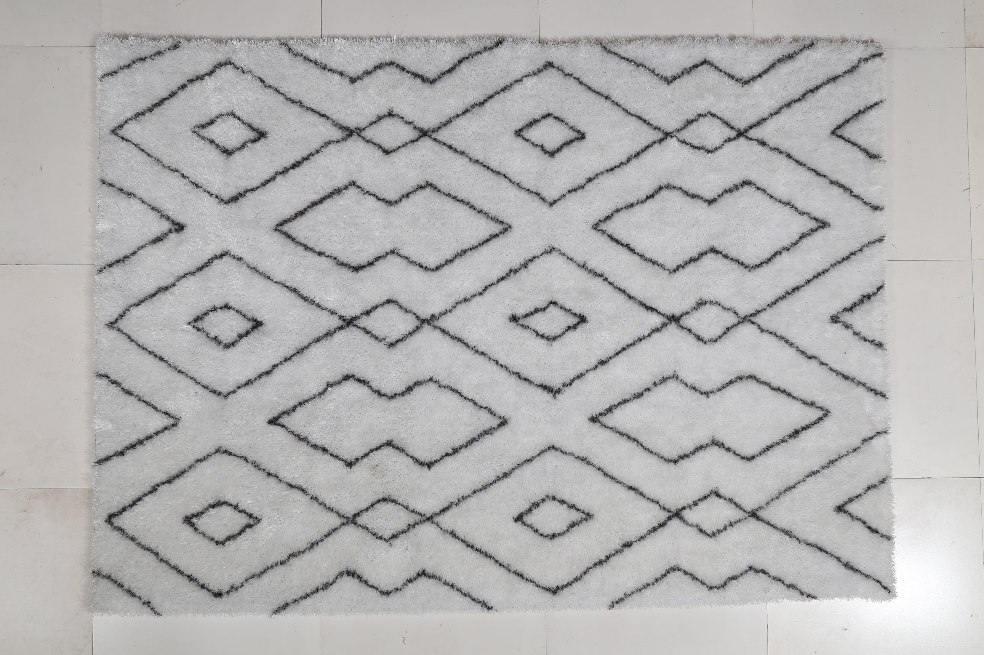 Union Rustic Chaput Handmade Tufted Black/White Area Rug | Wayfair