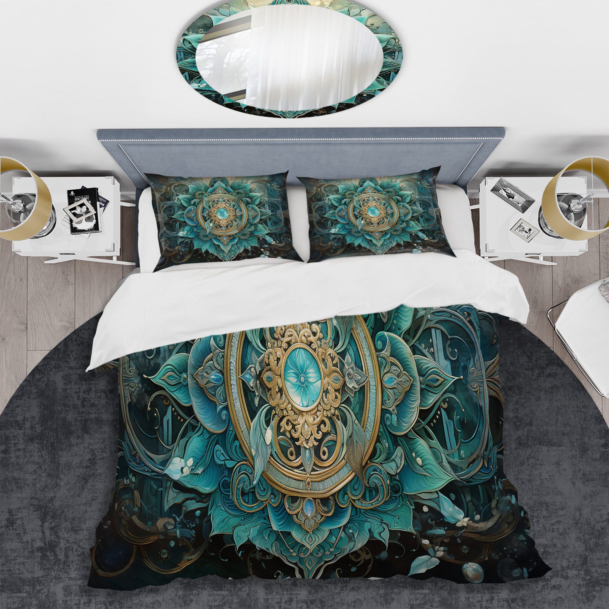 Design Art Hinduisim Sacred Om Symbol - Spiritual Duvet Cover Set ...