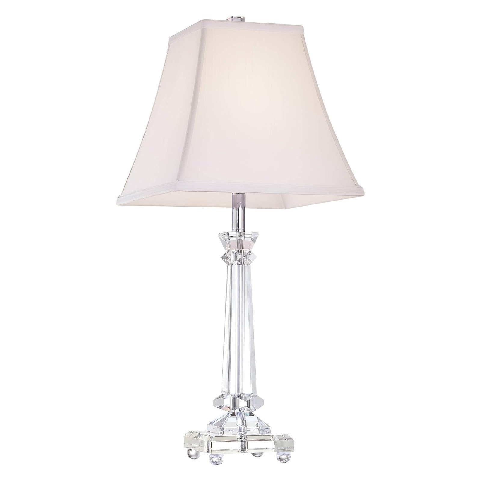 Everly Quinn Traditional Glam Luxury Table Lamp With Crystal Glass ...