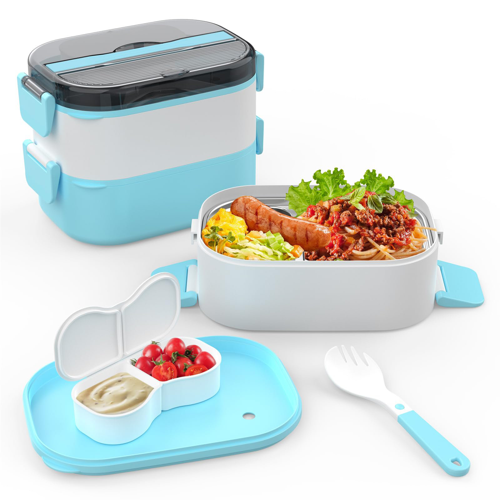 Hokku Designs Adult Stackable Bento Lunch Box – 2-Layer Portable ...