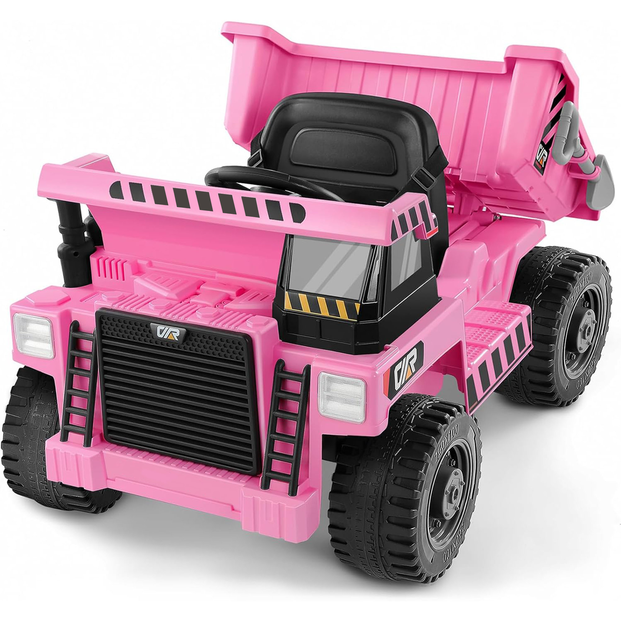 DreamDwell Home 12V Kids Ride On Dump Truck With Electric Dump Bucket ...