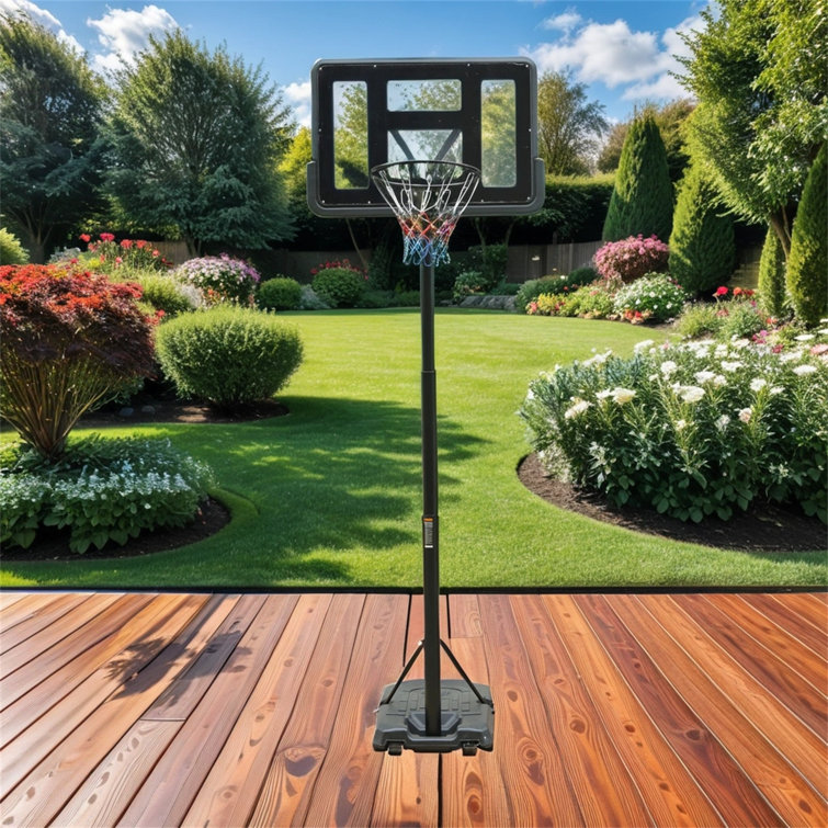 Tonwin Adjustable Height Iron Portable Full-Size Basketball Hoop | Wayfair