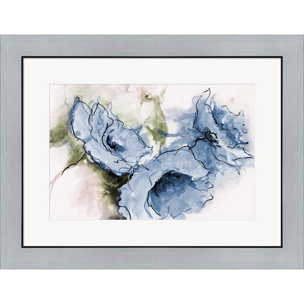 Ivy Bronx Animated Blue Flora by May - Picture Frame Graphic Art | Wayfair