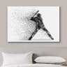 IDEA4WALL 3D Illusion Surreal Abstract Black Dot Baseball Player ...