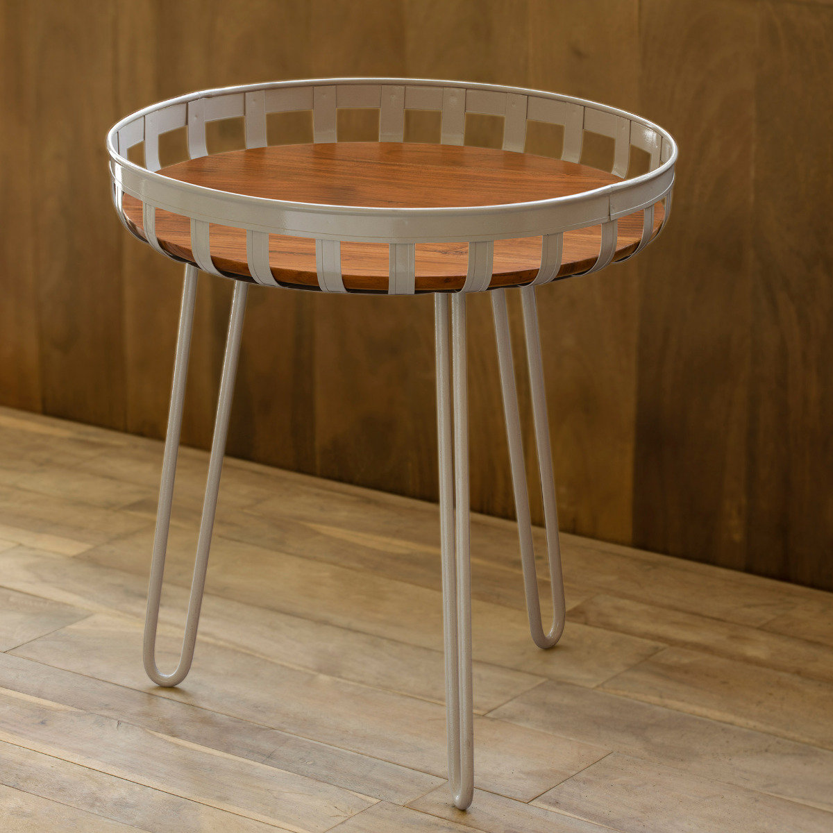 Mercer41 Wykesha Stainless Steel Tray Top End Table | Wayfair