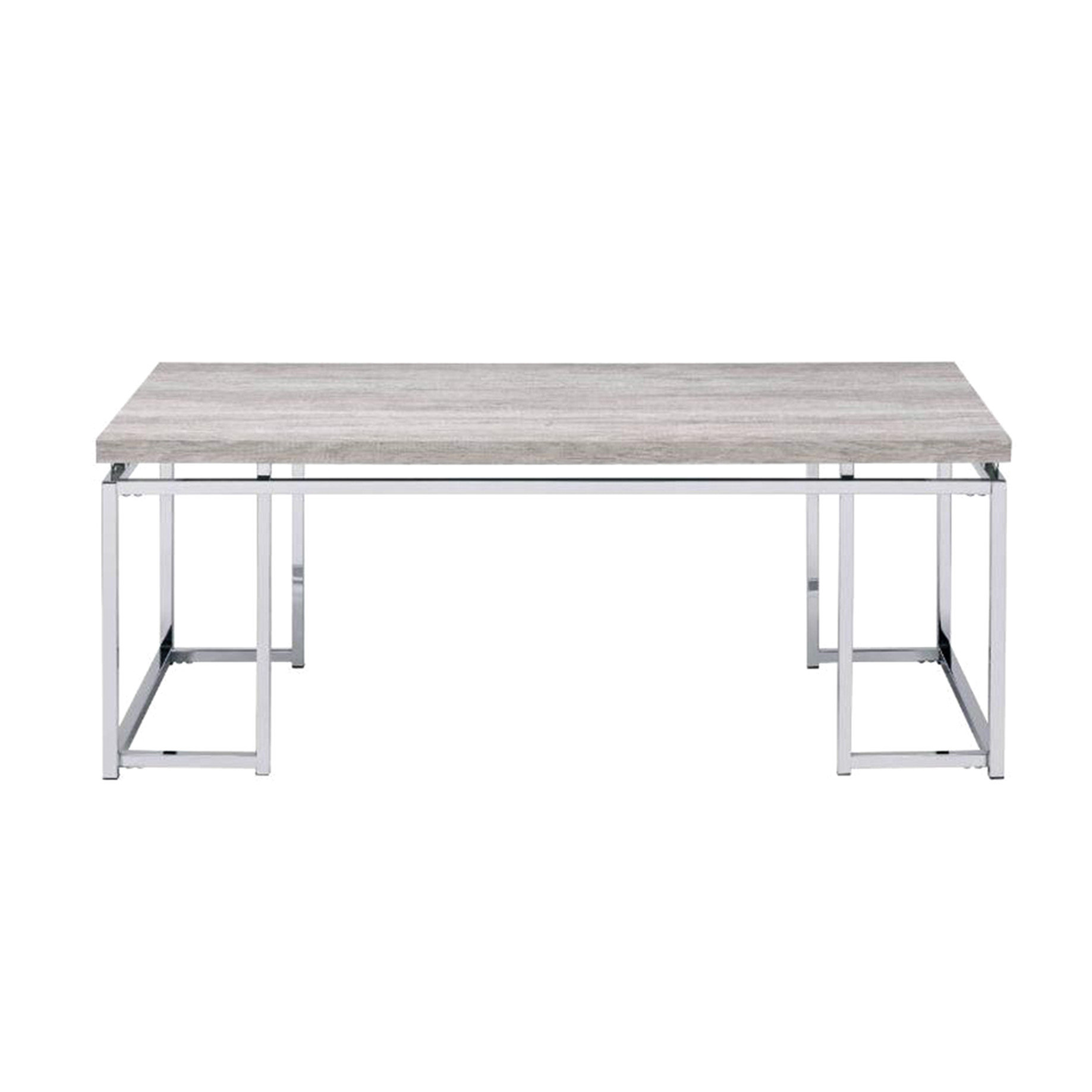 George Oliver Rectangular, Coffee Table, , Metal Square Tube, Sled Base ...