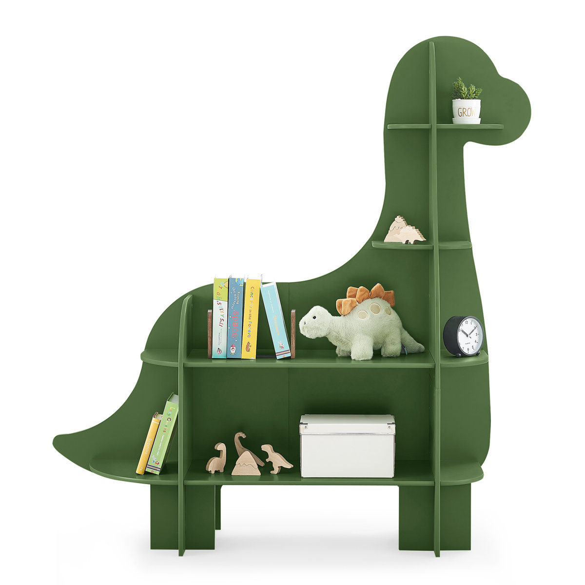 Delta Children Dinosaur Bookcase - Greenguard Gold Certified, Fern ...