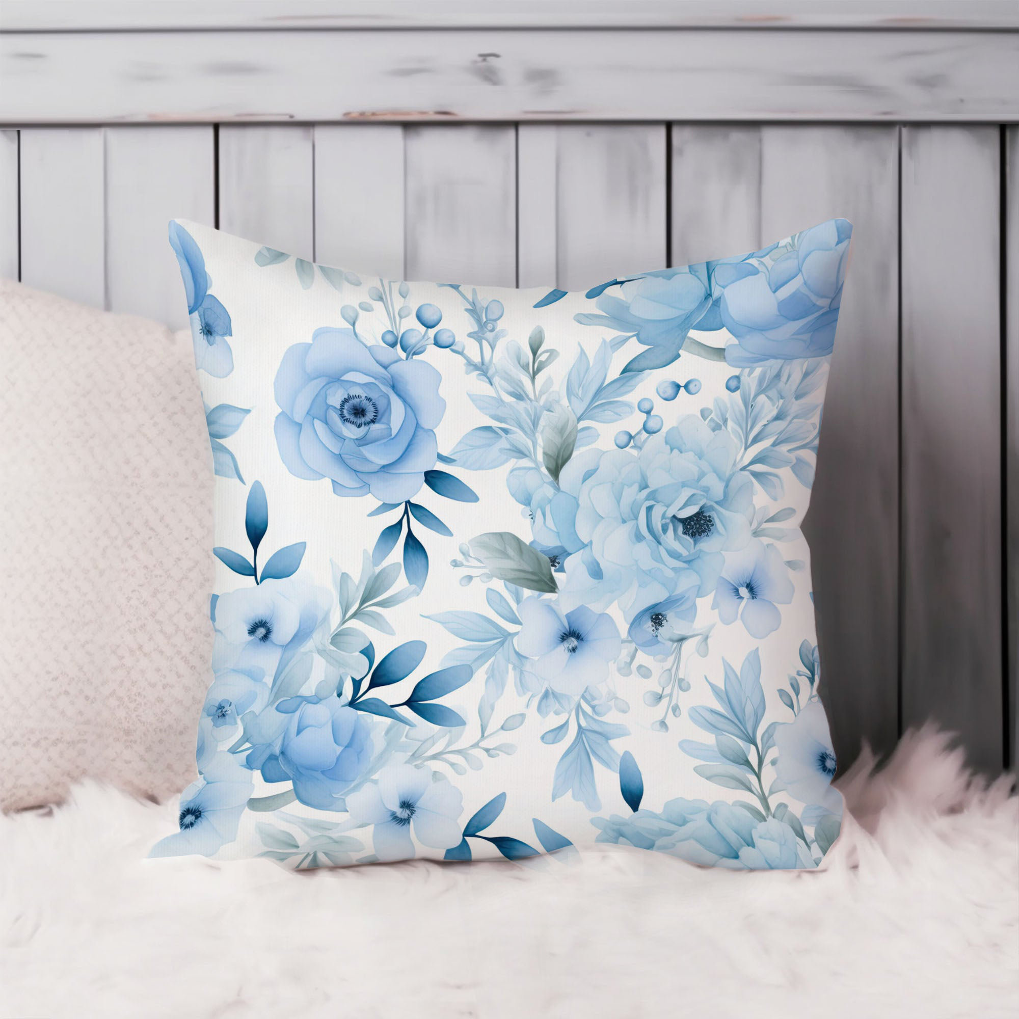 Ethan Taylor Floral Blue Flower Modern Cottagecore Pattern VII Flowers ...