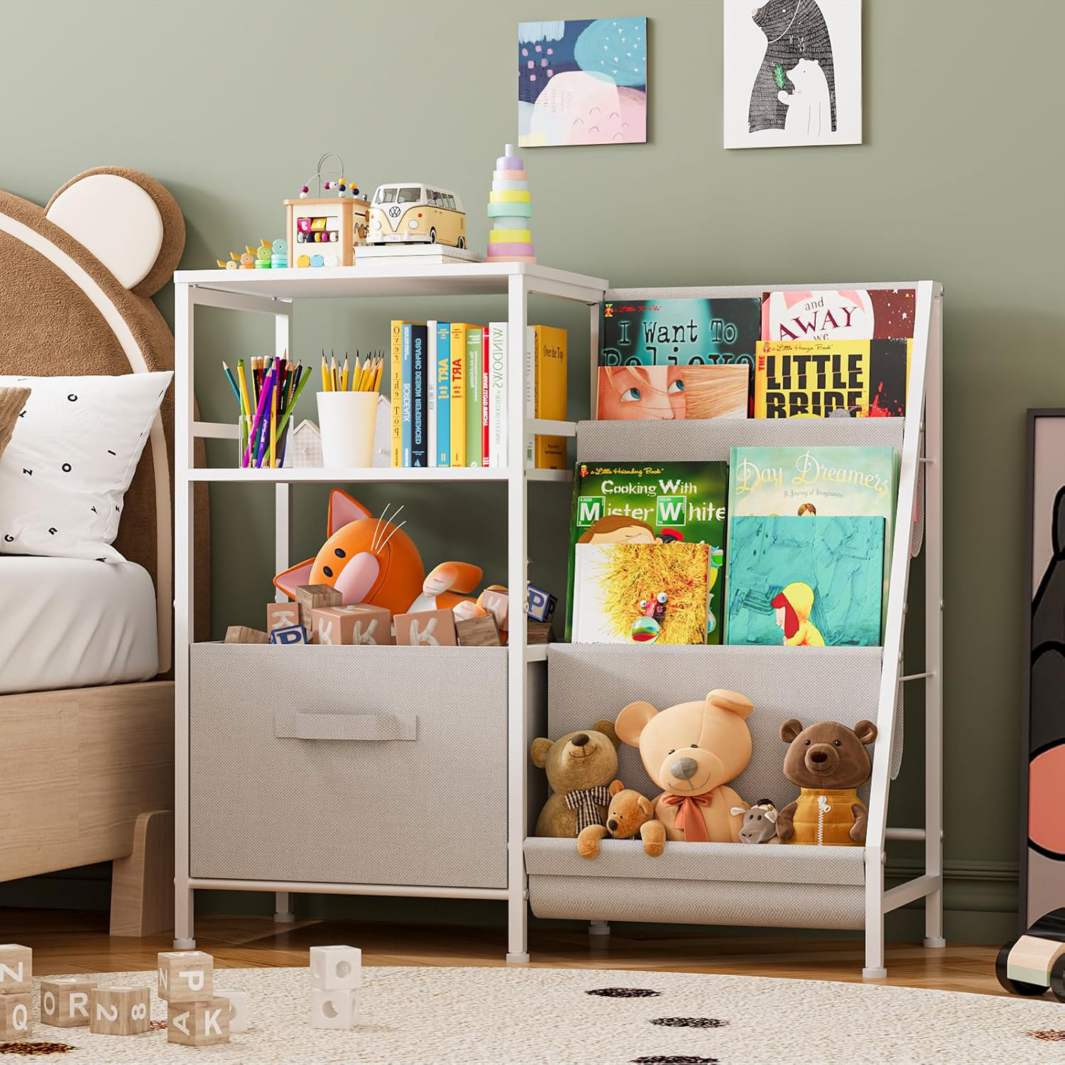 Isabelle & Max™ Kids Bookcases Montessori Bookshelf Nursery Book ...