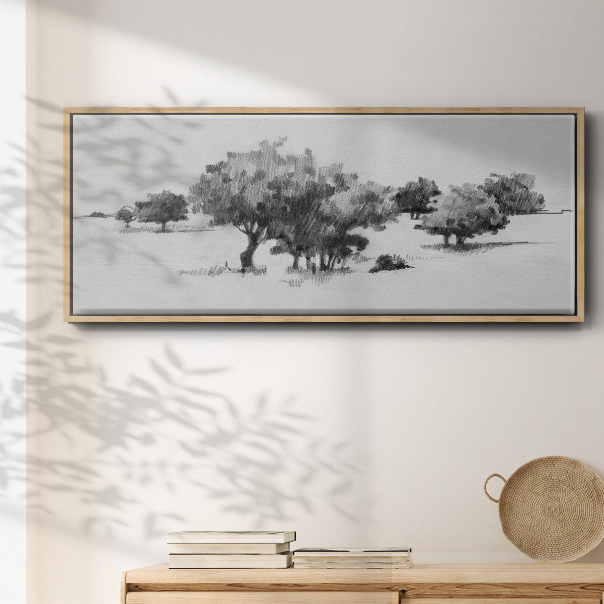 Wexford Home Treeline Sketch II- Framed Canvas | Wayfair