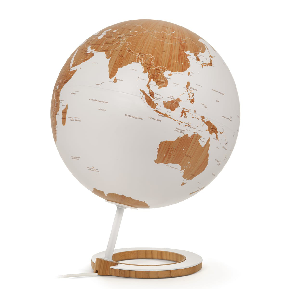 George Oliver Bamboo 10-inch Illuminated Designer Globe with Inlaid ...
