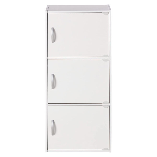 Hodedah Import Hodedah 3 Door Enclosed Multipurpose Storage Cabinet For ...
