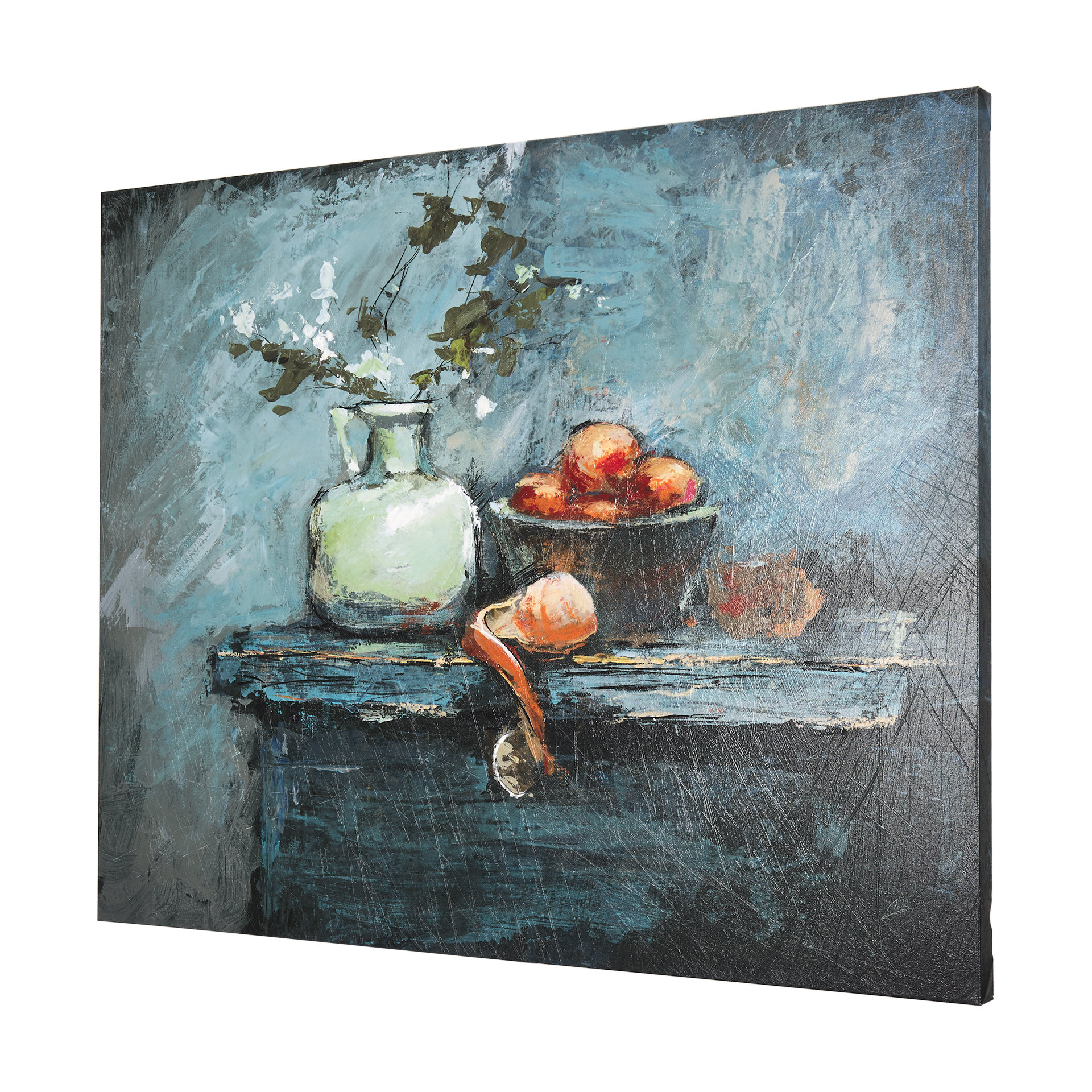 Rosalind Wheeler Still Life with Tangerine a Hand Embelished Textured ...