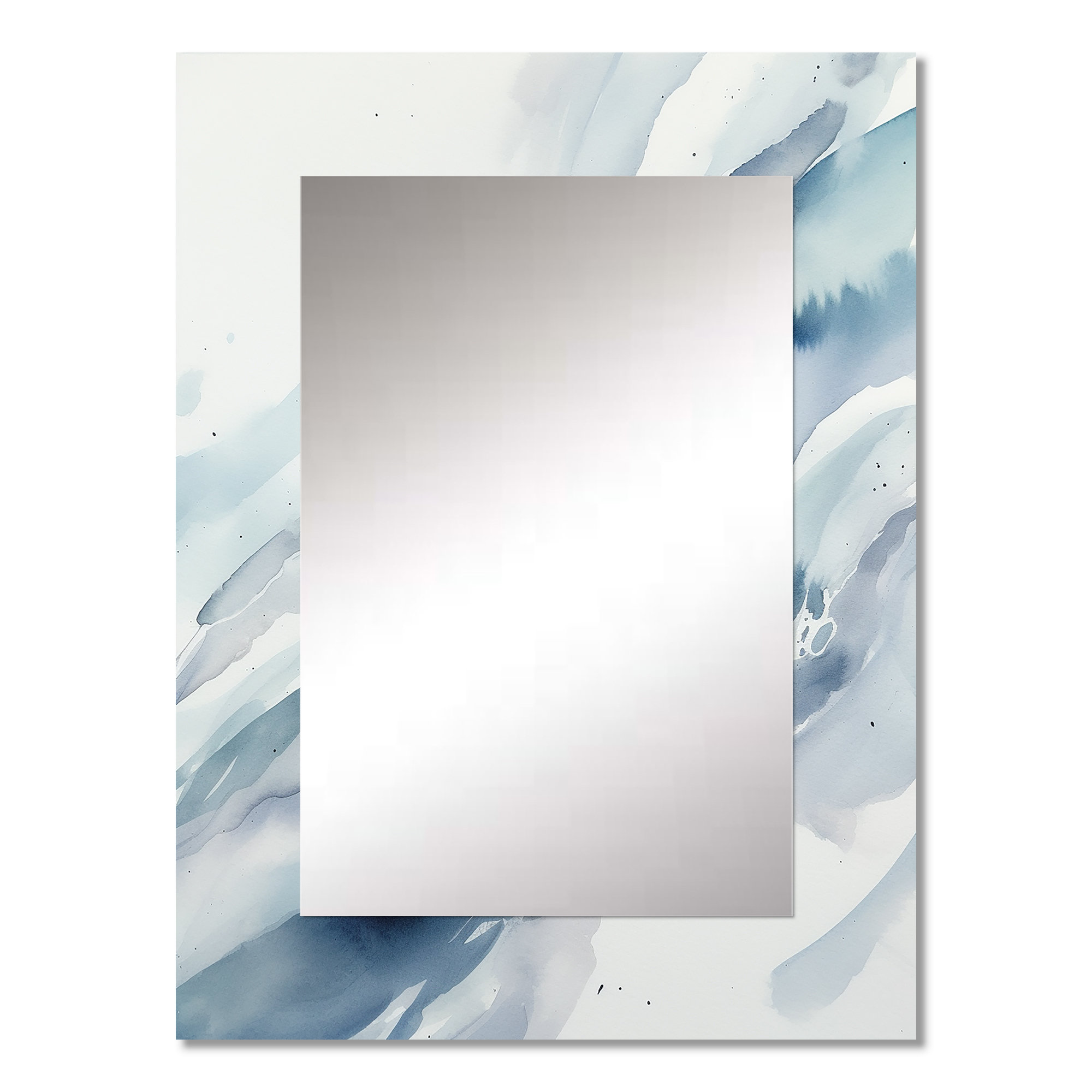 Dakota Fields Blue Whirlwind II - Abstract Shapes Mirror, Modern ...