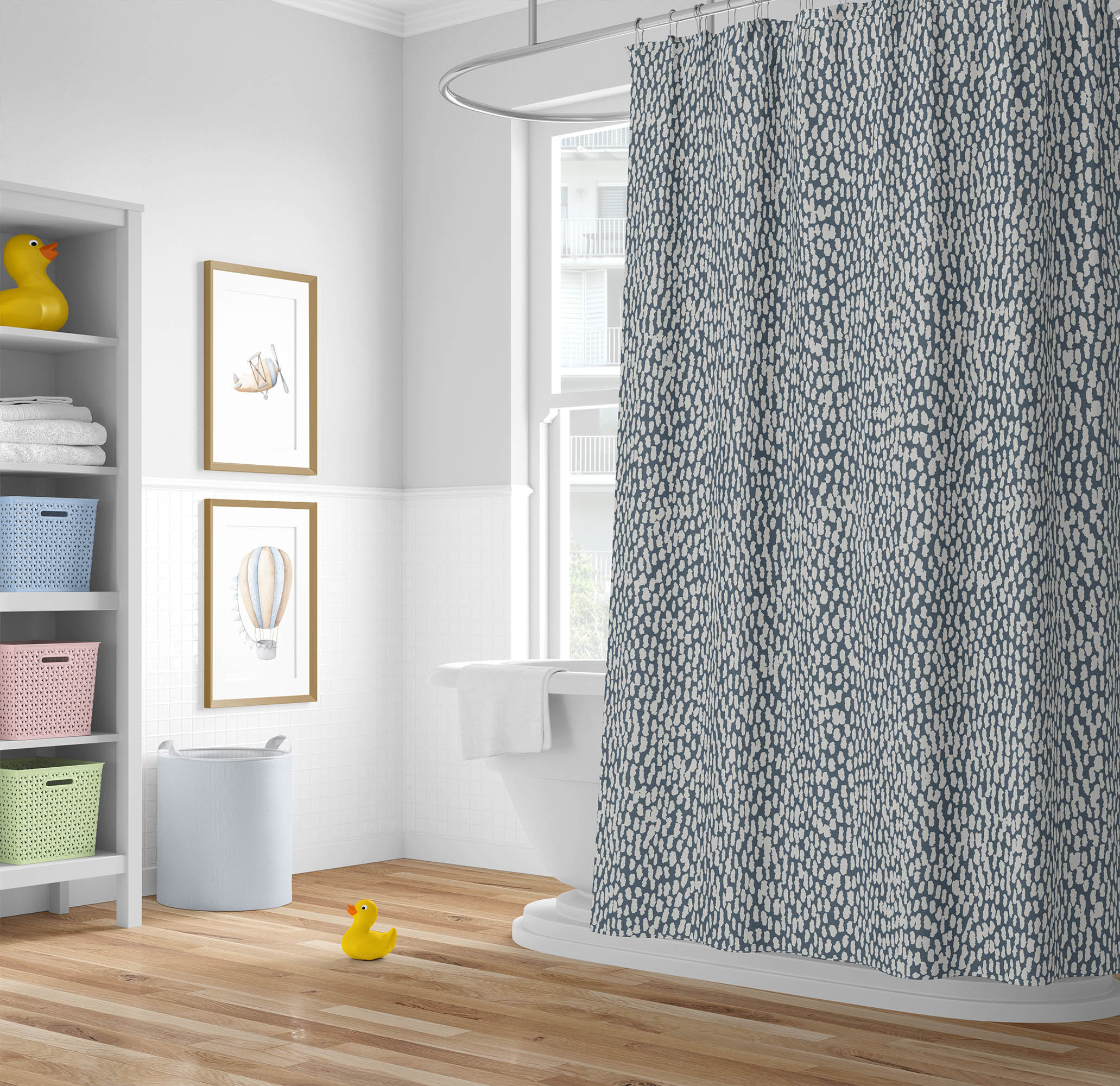 Christopher's Corner Twinkle Splat Shower Curtain | Wayfair