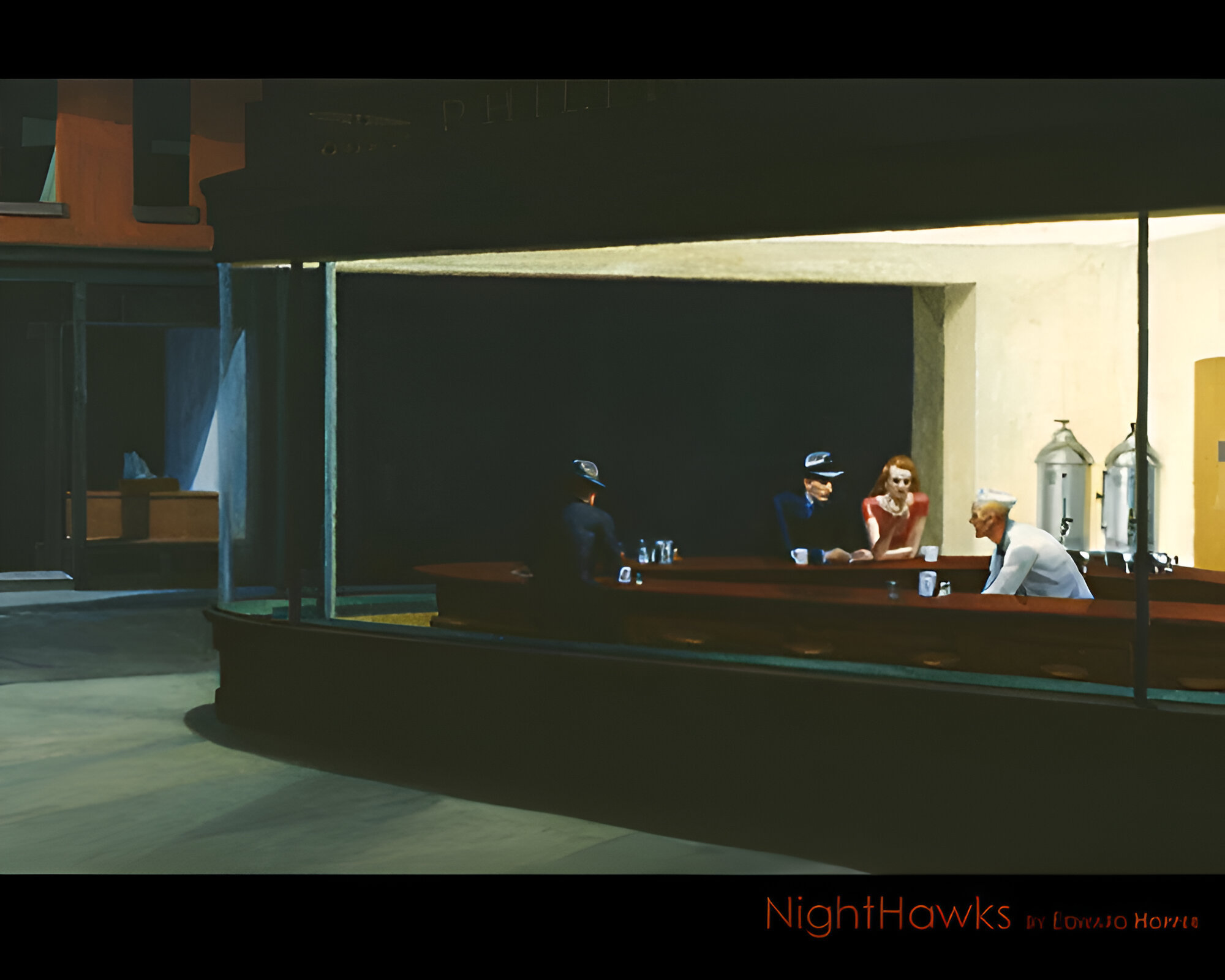 Vault W Artwork Nighthawks by Edward Hopper - Graphic Art Print on ...