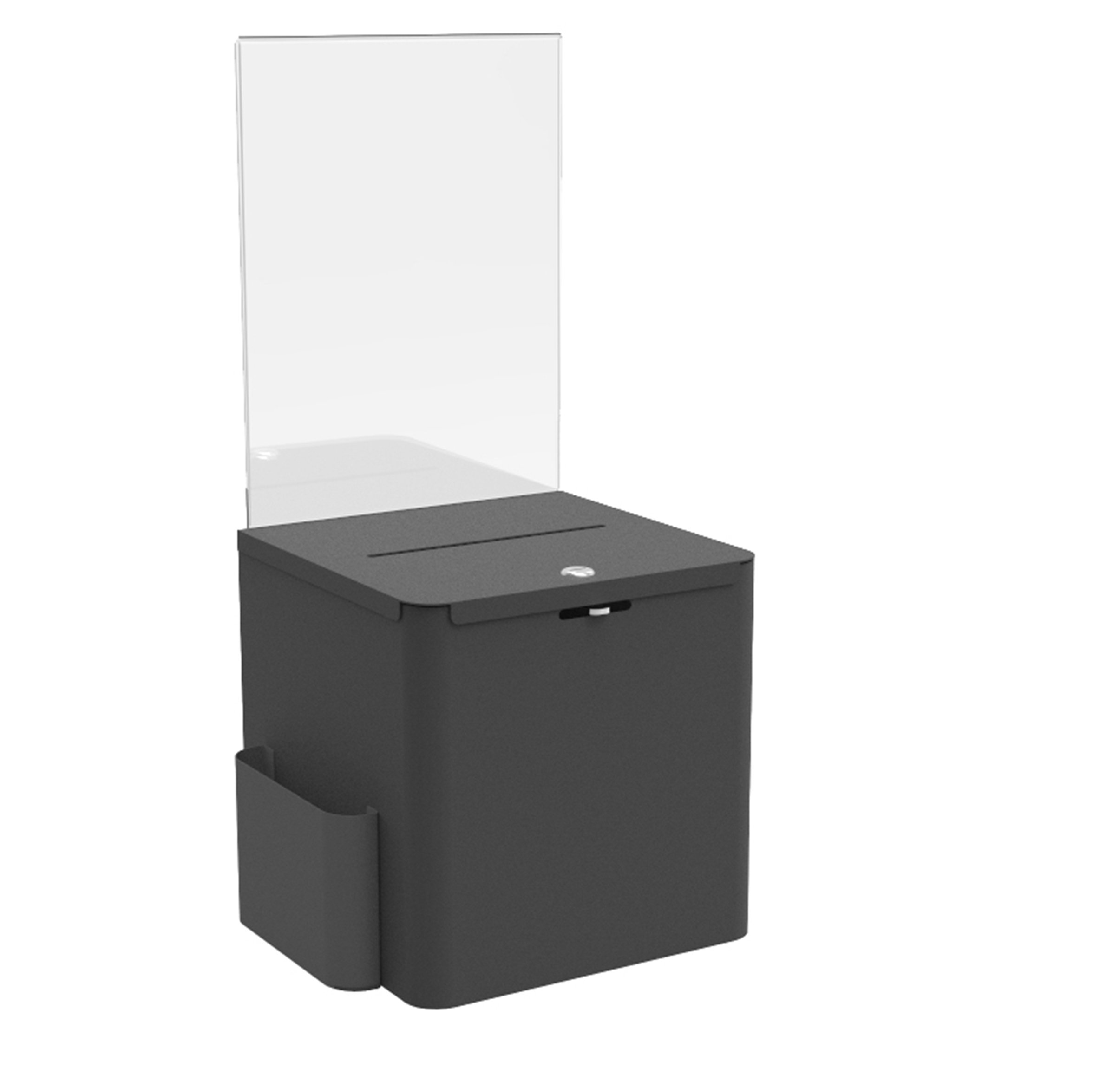 FixtureDisplays Locking Metal Ballot Box with 8.5" x 11" Acrylic Header ...