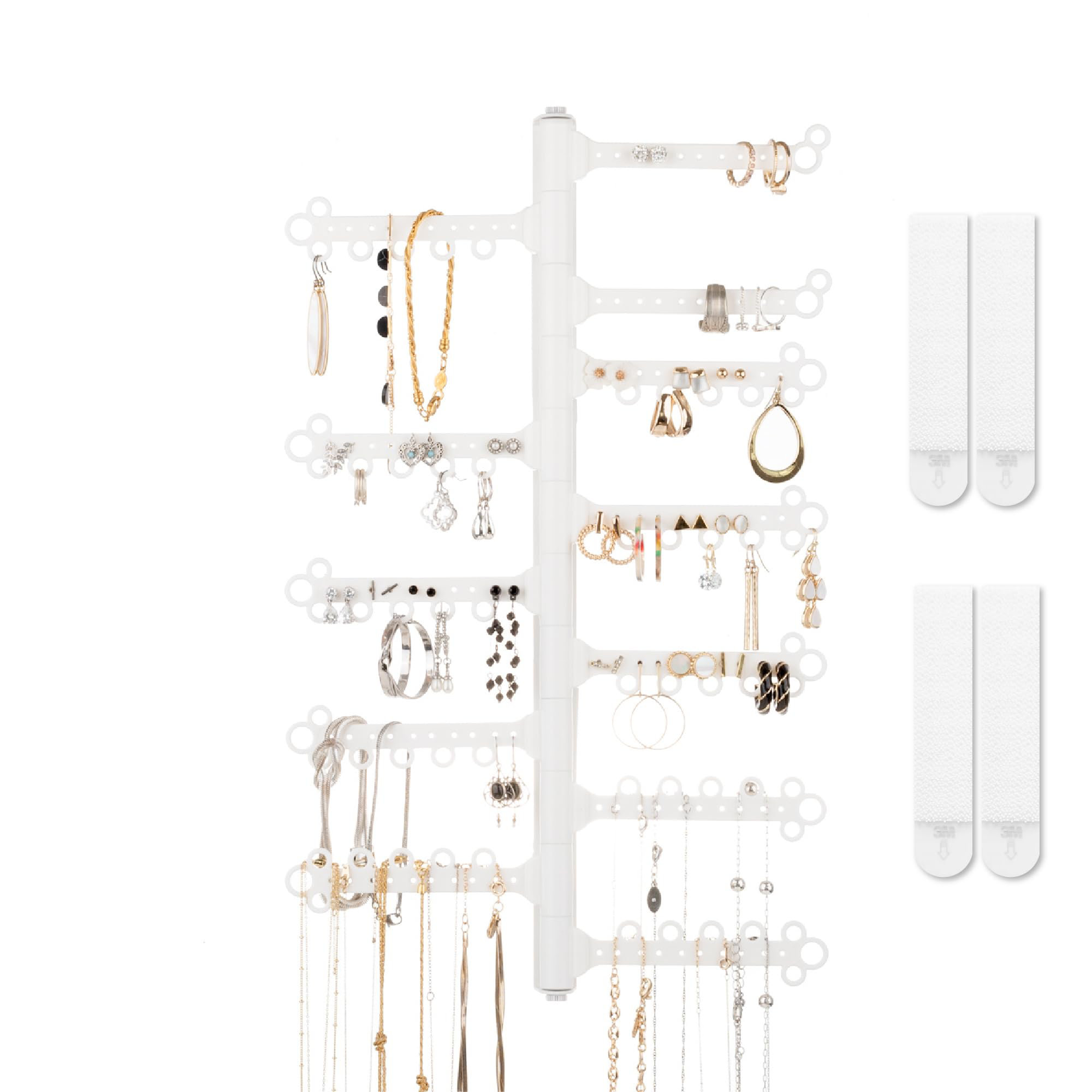 Ebern Designs 12 Layer Wall Mounted Rotating Tree Branch Jewelry ...