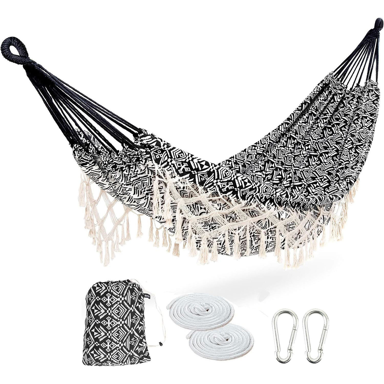 Bungalow Rose Portable Hammock With Tassel,2 Person,Brazilian Tree ...