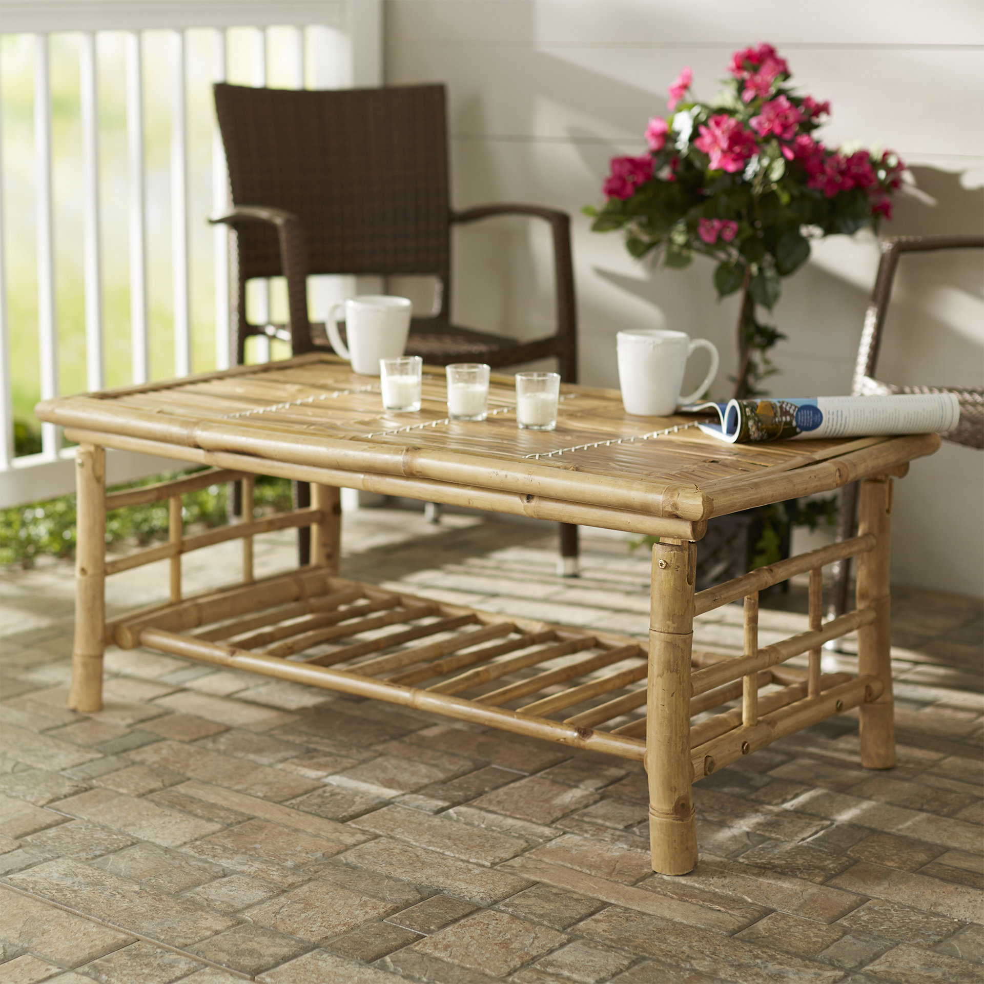 Bay Isle Home™ Vosburgh Bamboo Outdoor Coffee Table & Reviews | Wayfair