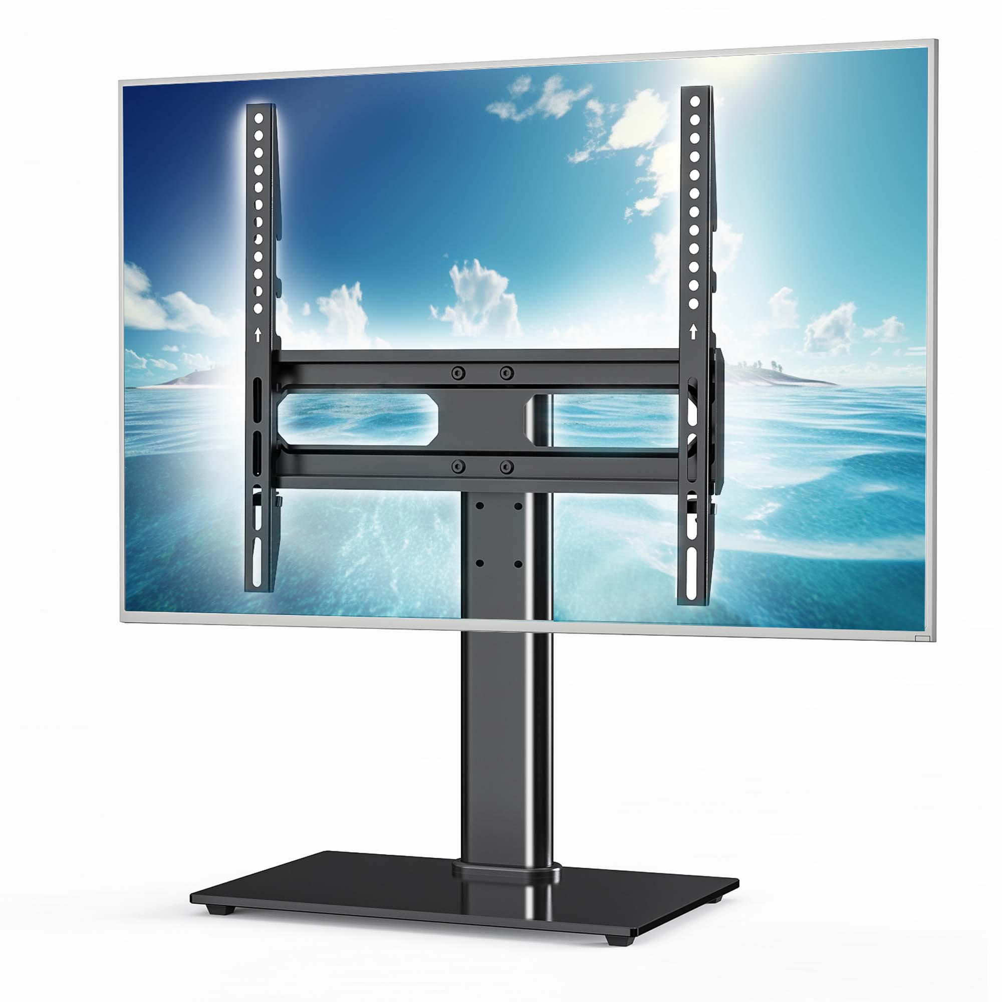 Symple Stuff Universal Rotating TV Stand, 3-Height Adjustable Desktop ...