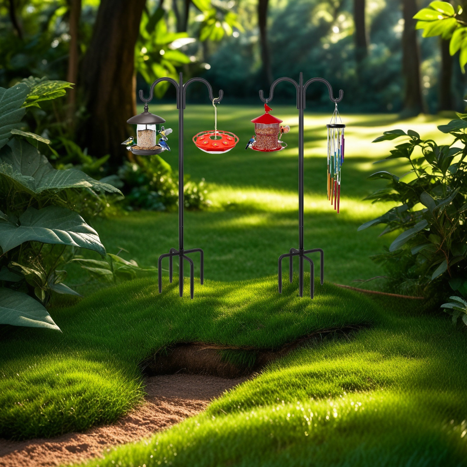 Arlmont & Co. 2-Piece Outdoor Adjustable Double Sheep Hook | Wayfair