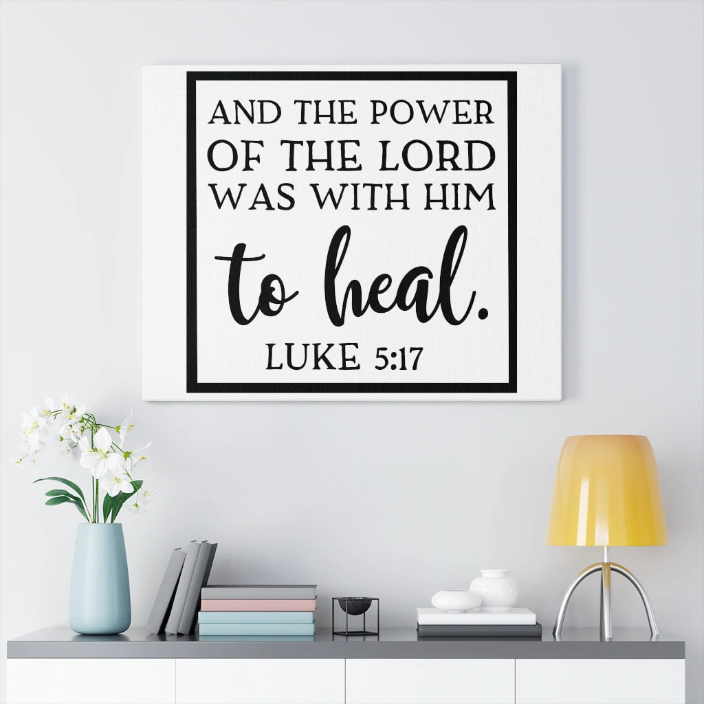 Express Your Love Gifts Power of The Lord Luke 5:17 Christian Wall Art ...