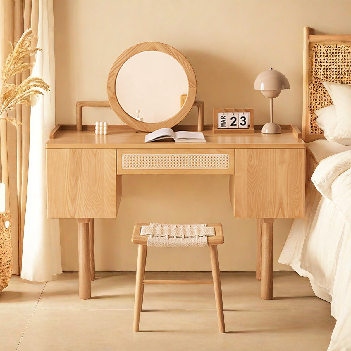 Bayou Breeze Vintage Solid Wood Makeup Vanity - Wayfair Canada