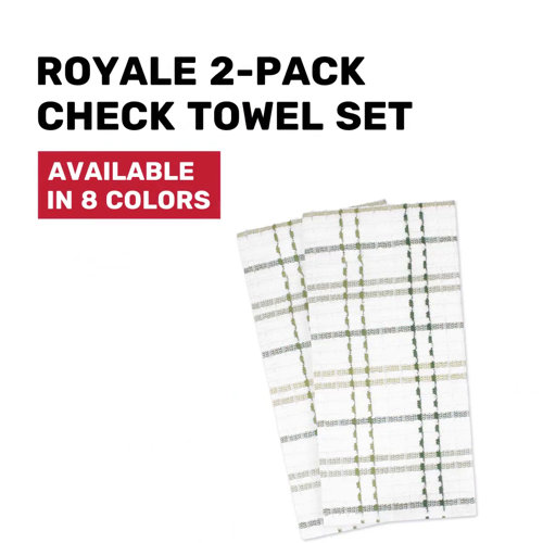 RITZ Cotton Plaid Waffle Tea Towel Kitchen Towel & Reviews | Wayfair