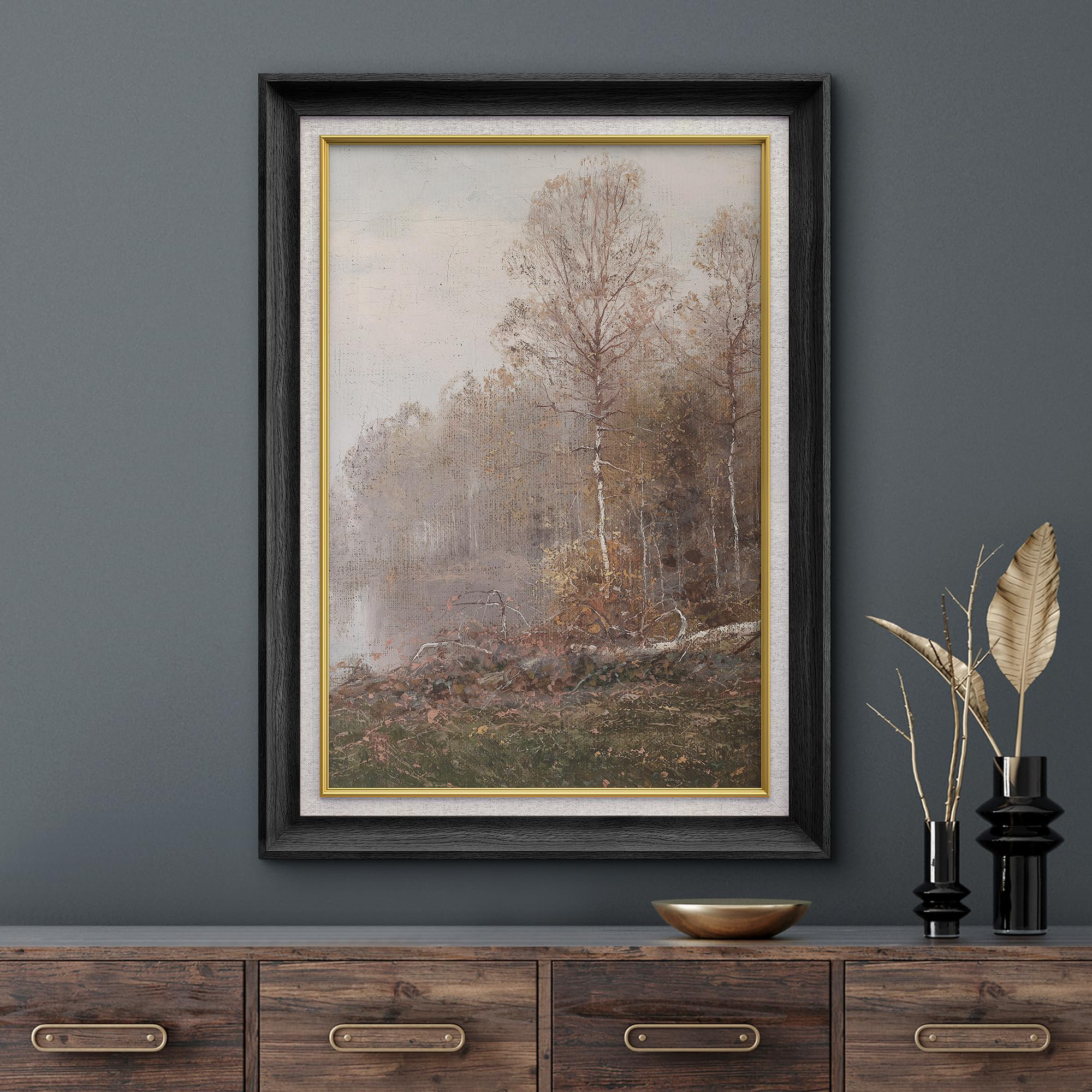 IDEA4WALL Rustic Countryside Autumn Fall Countryside Tree Lake Nature ...