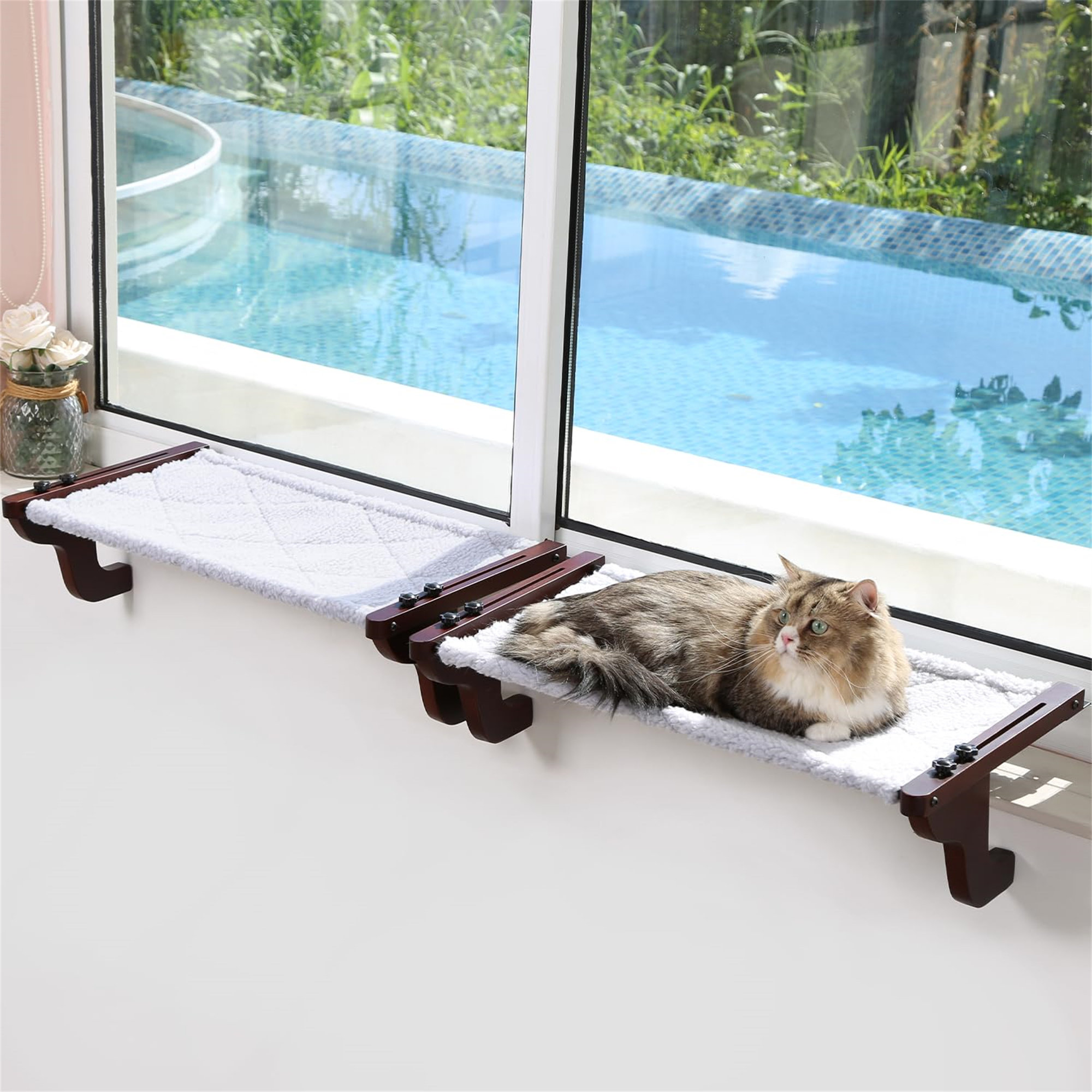 Tucker Murphy Pet™ 2-Piece Set Of Simple Cat Perches, Cat Window Seats ...