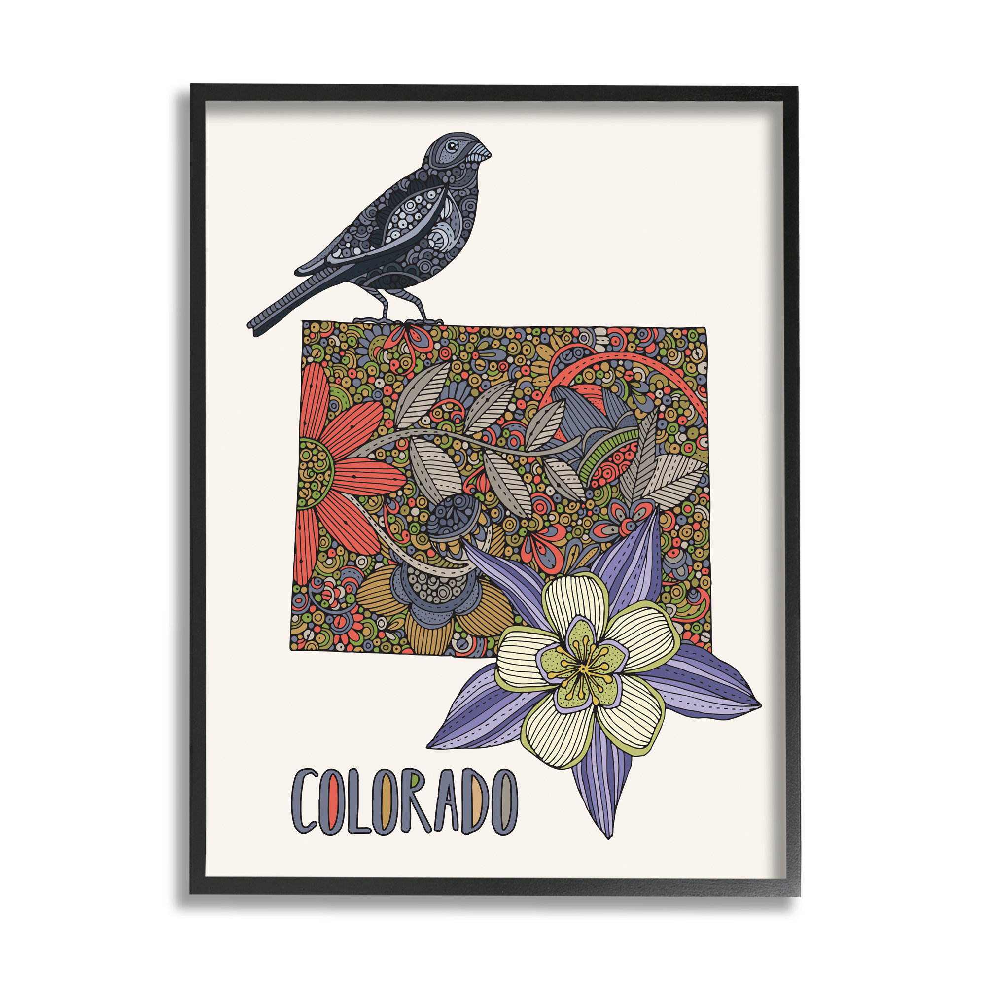 colorado state bird and flower coloring pages
