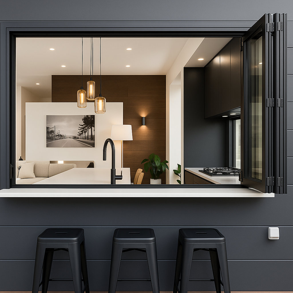 Petraki & Co. 72 In. W X 36 In. H Right-Handed Outswing 3 Panels Matte ...