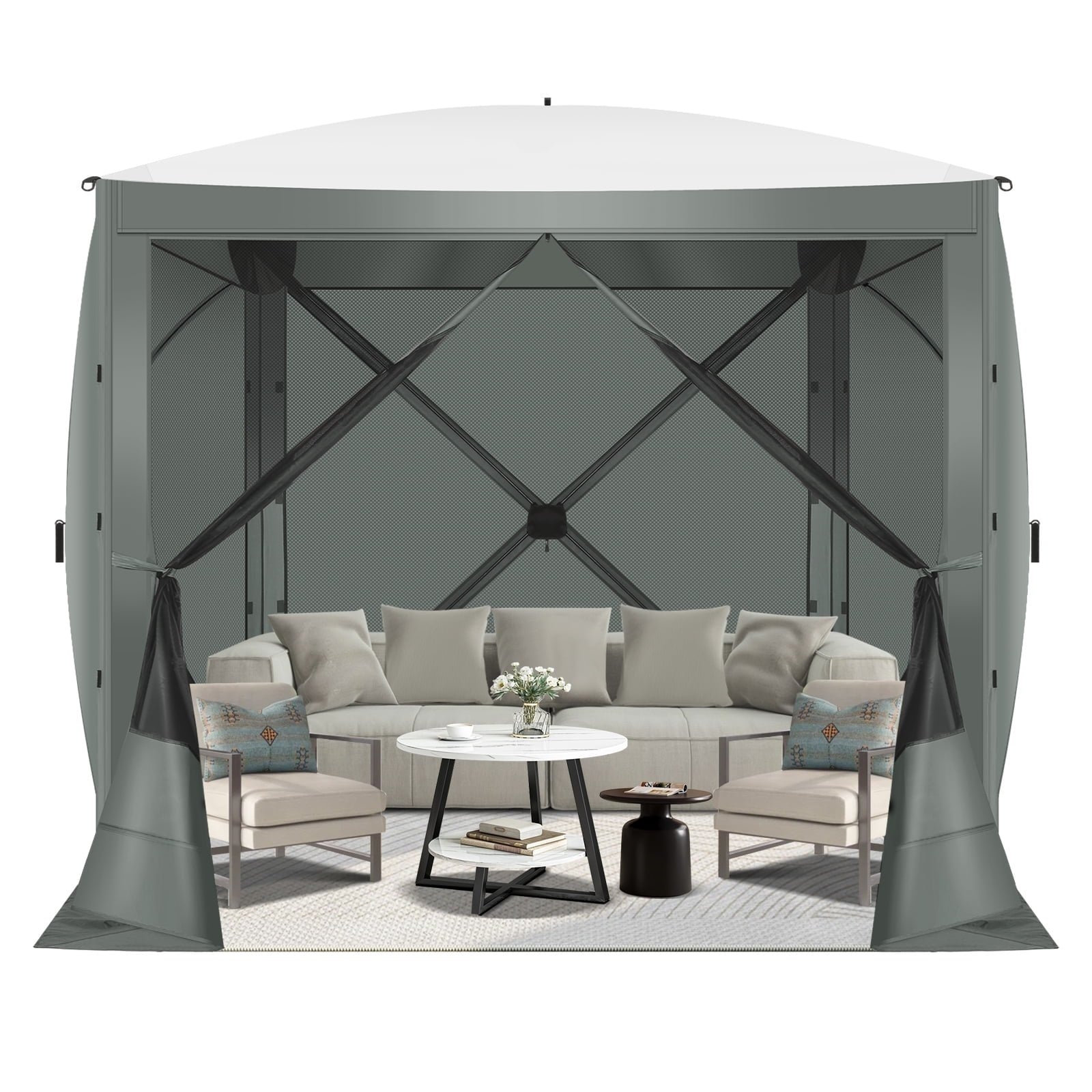 HOTEEL 6'x6' Instant Pop-Up Gazebo Canopy - Waterproof Outdoor Shelter ...