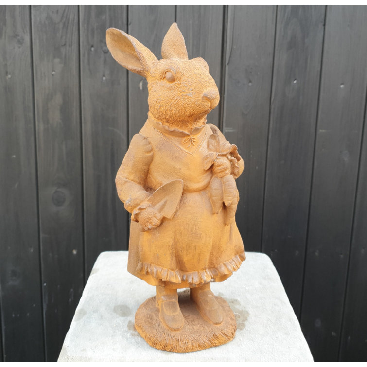 Happy Larry Vienna Rabbit Metal Garden Statue | Wayfair.ie