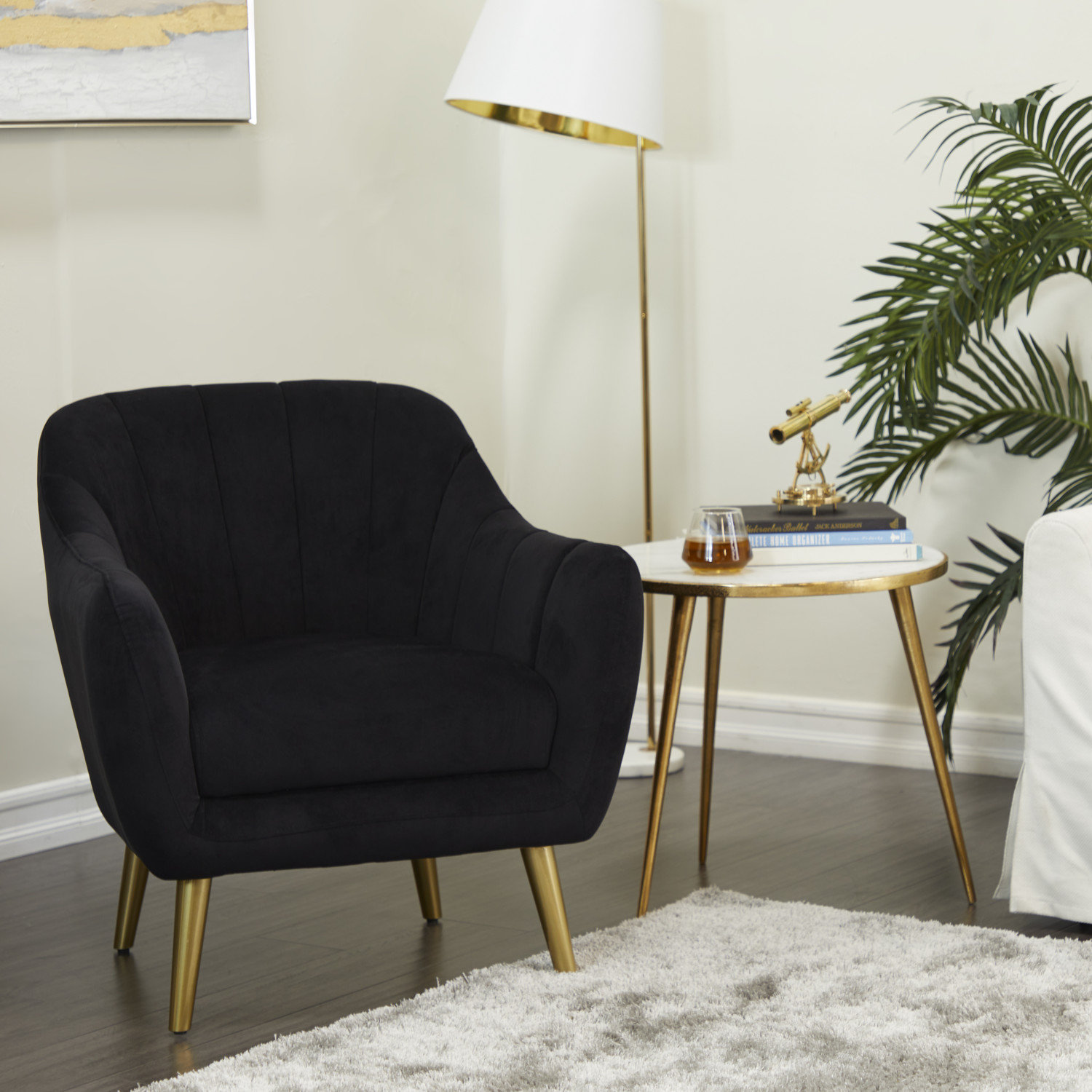 Everly Quinn Polyester Accent Chair | Wayfair