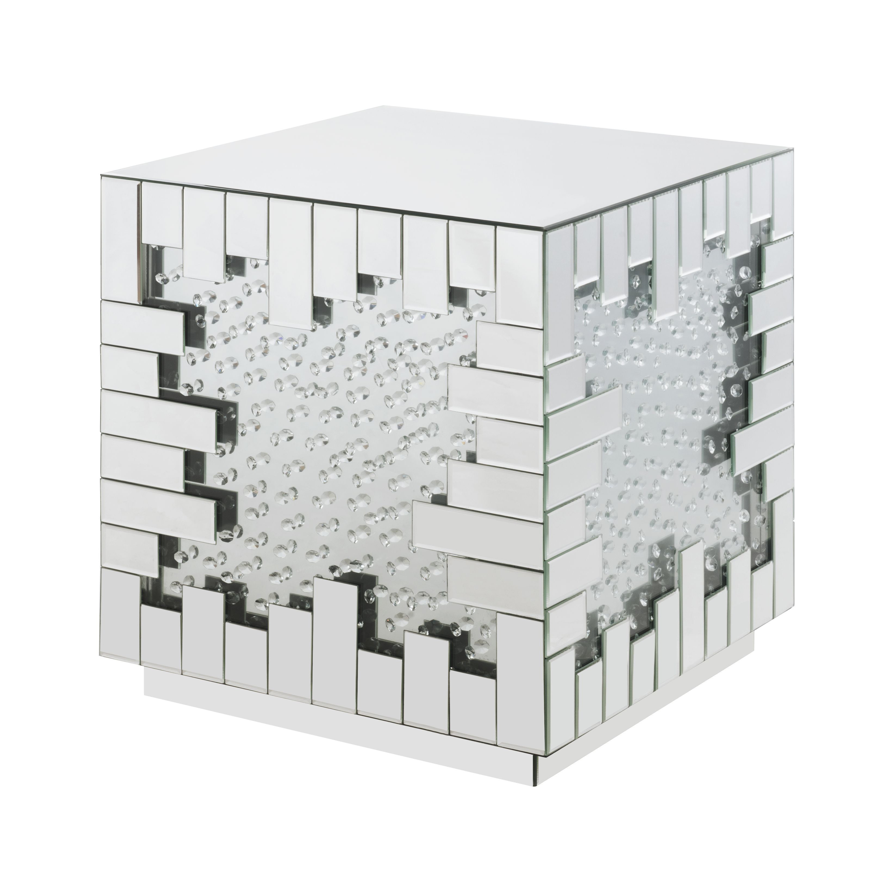 Mercer41 Manolya Square End Table in Mirrored | Wayfair